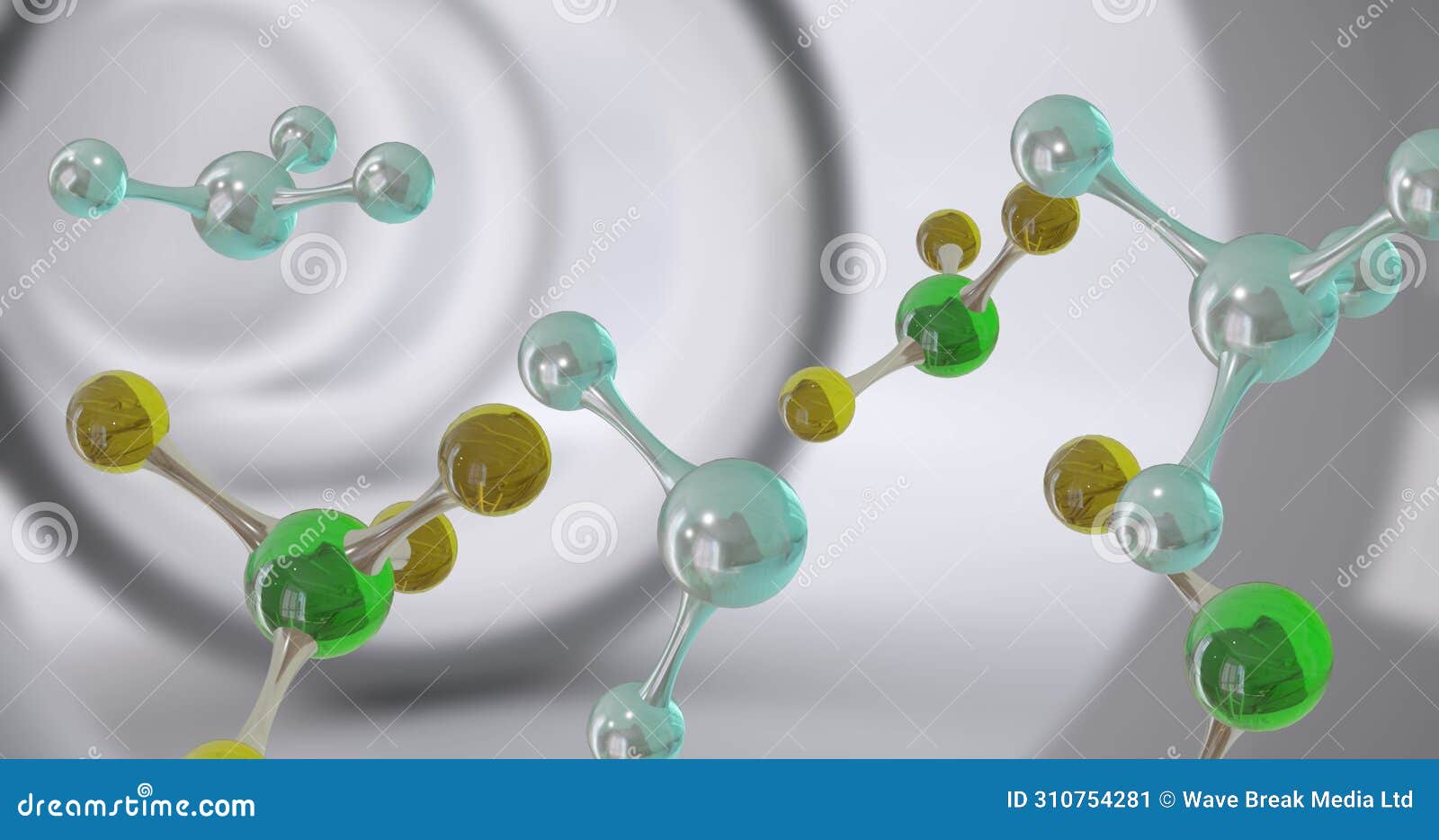 Image of Micro of Molecules Models Over Grey Background Stock Image ...