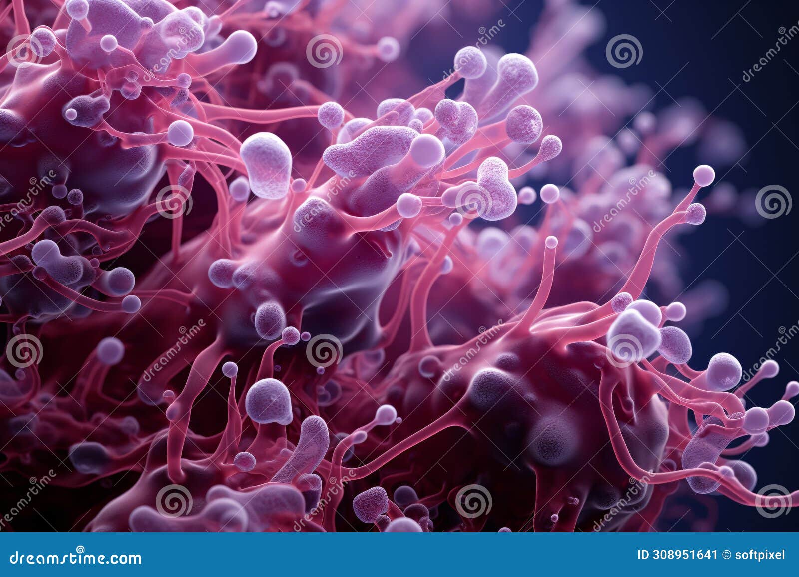 Microscopic Microbiome Human Flora Rendered Illustration Stock ...