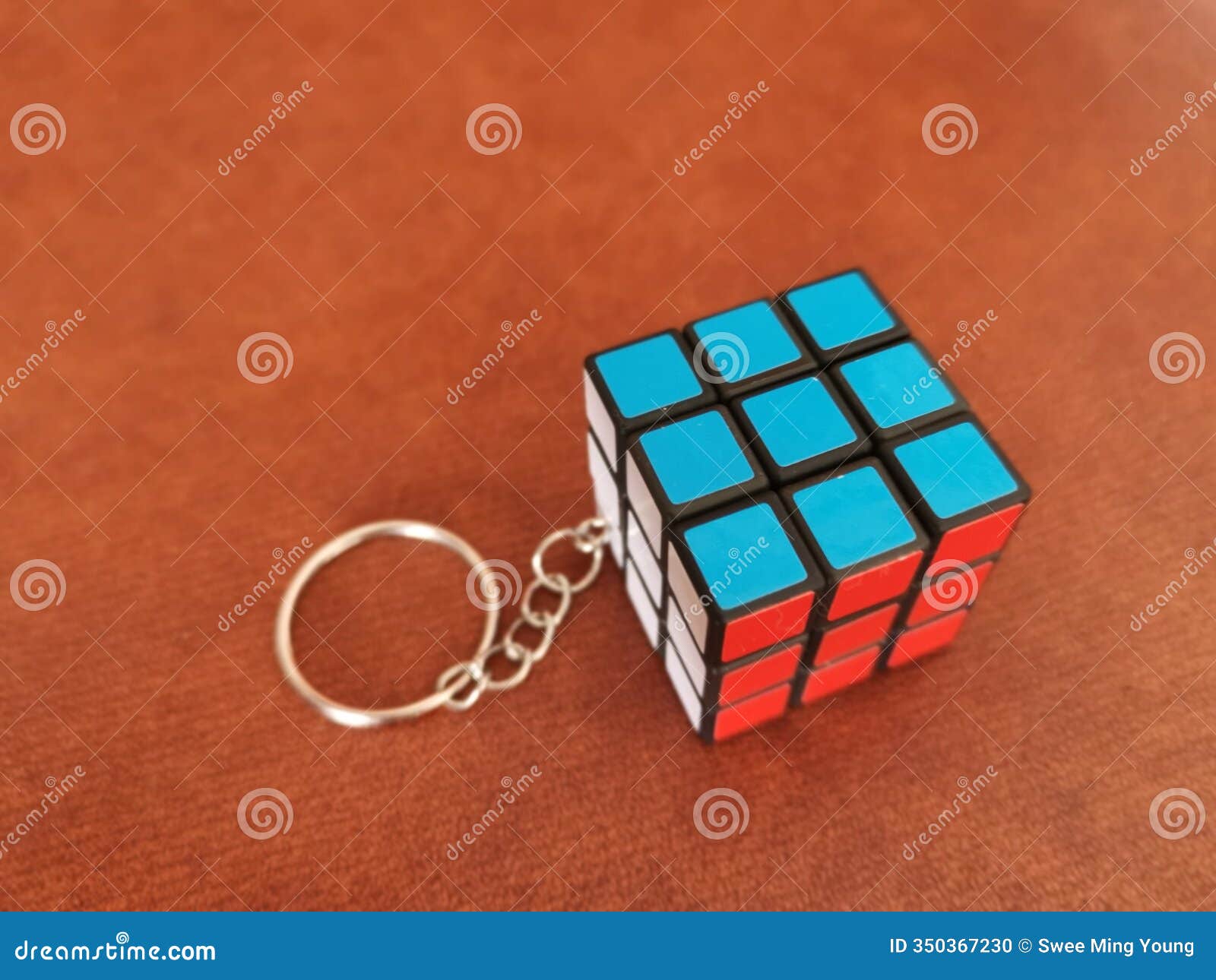 A Mini Keychain Rubik S Cube Square Box. Stock Photo - Image of ...