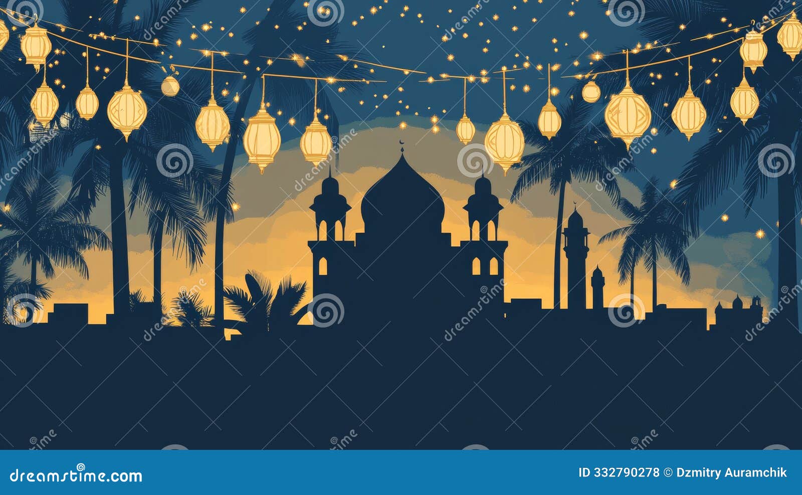 Image of a Minimalistic Green Background with Eid Mubarak and Ramadan ...