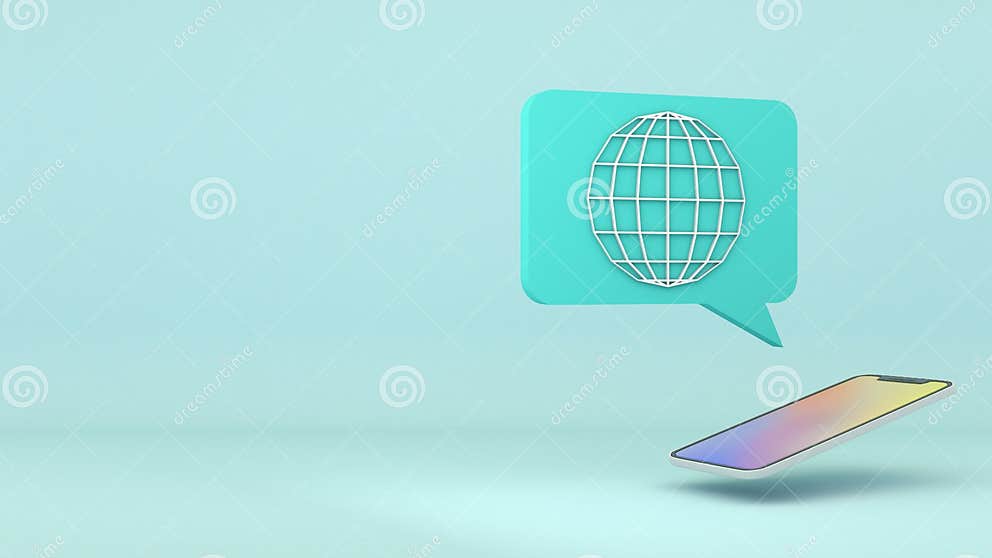 An Image of Mobile Internet Usage on a Light Blue Background,mobile ...