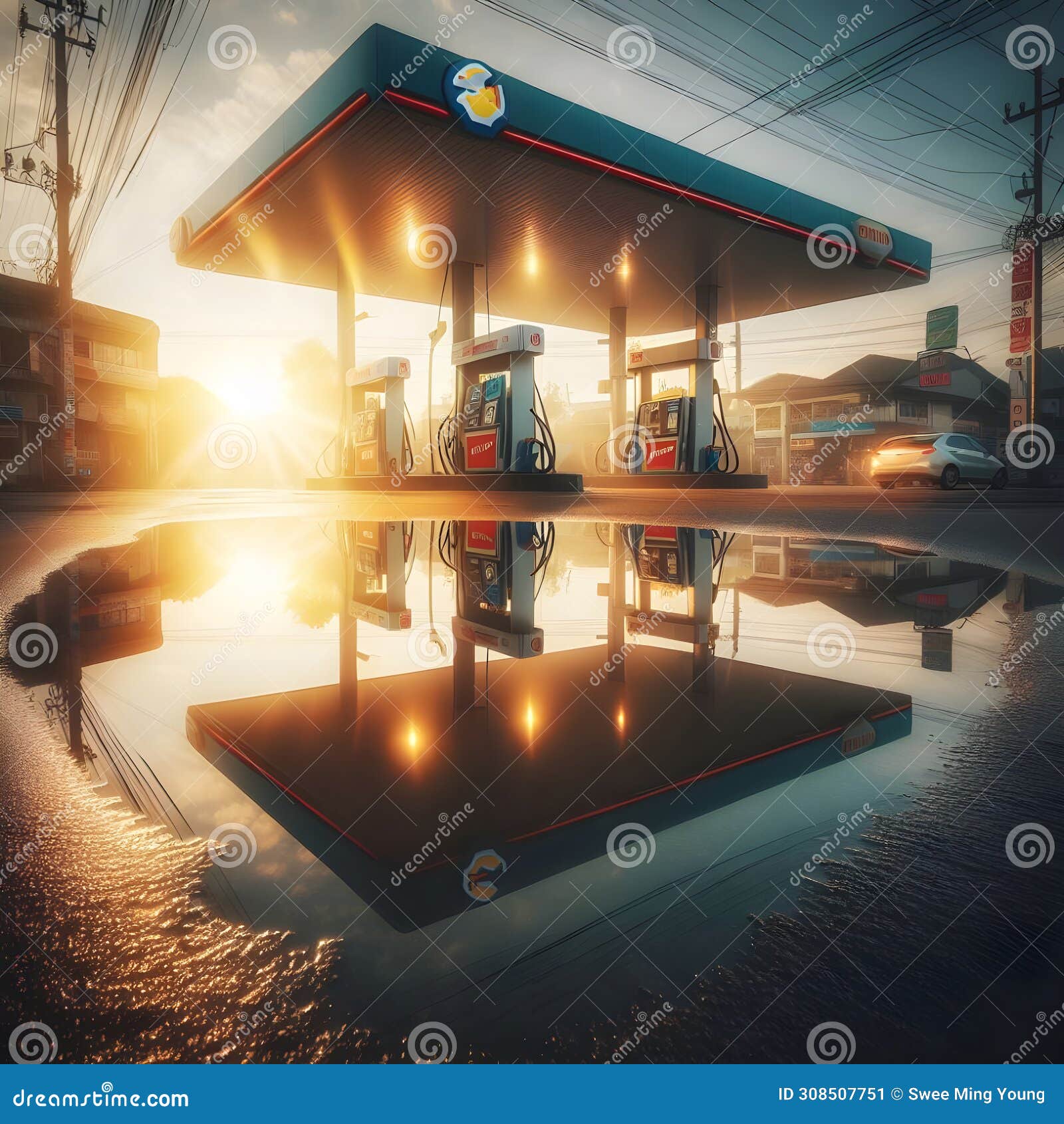 Image of Modern Building Structure Reflection Flawlessly Captured ...