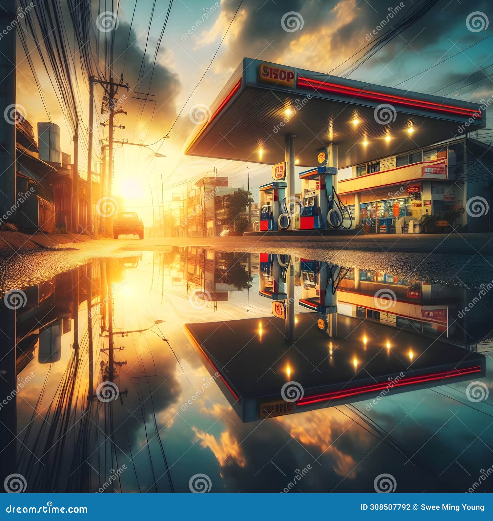 Image of Modern Building Structure Reflection Flawlessly Captured ...