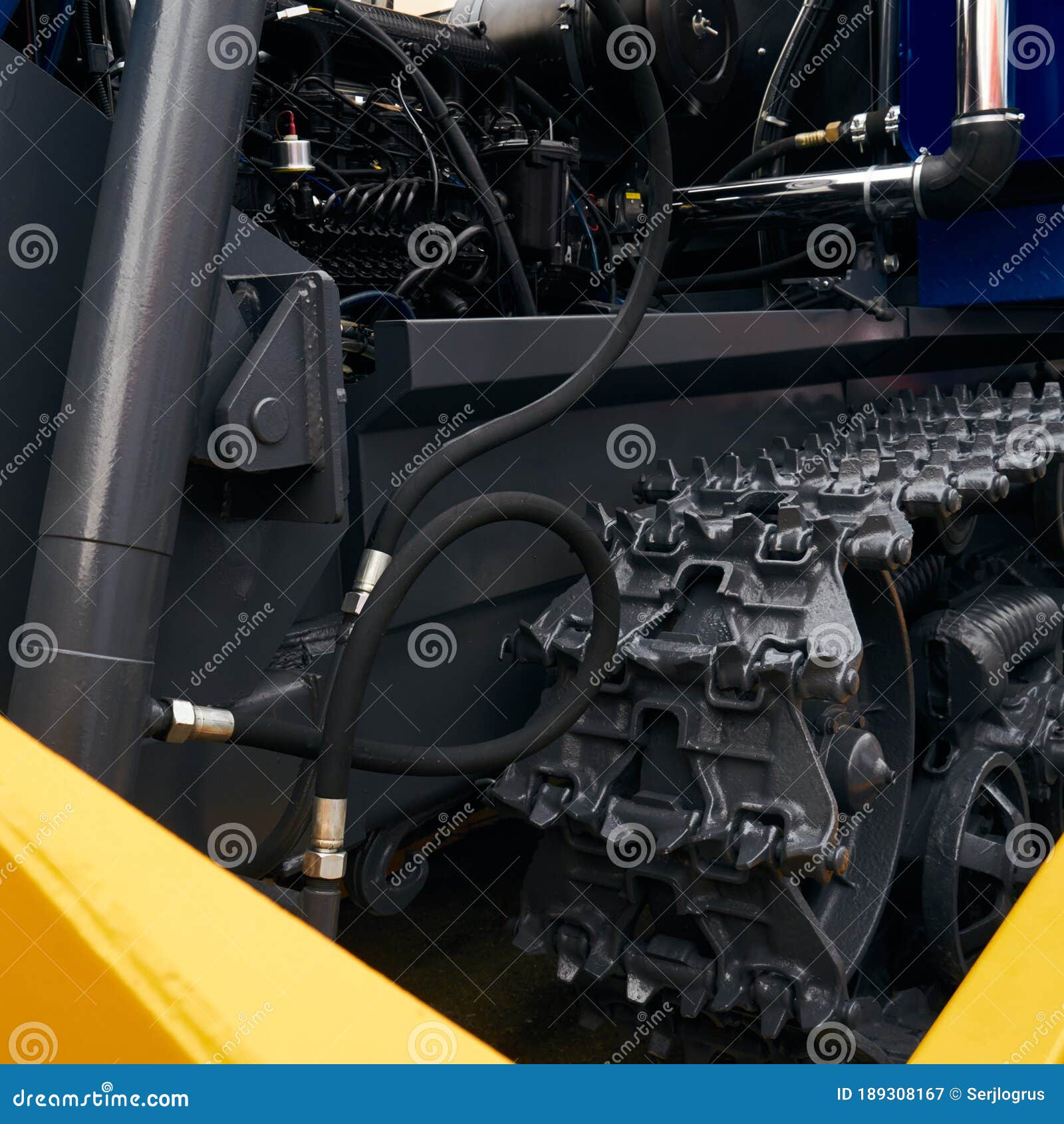 Image of a Modern Caterpillar Tractor Stock Image - Image of business ...