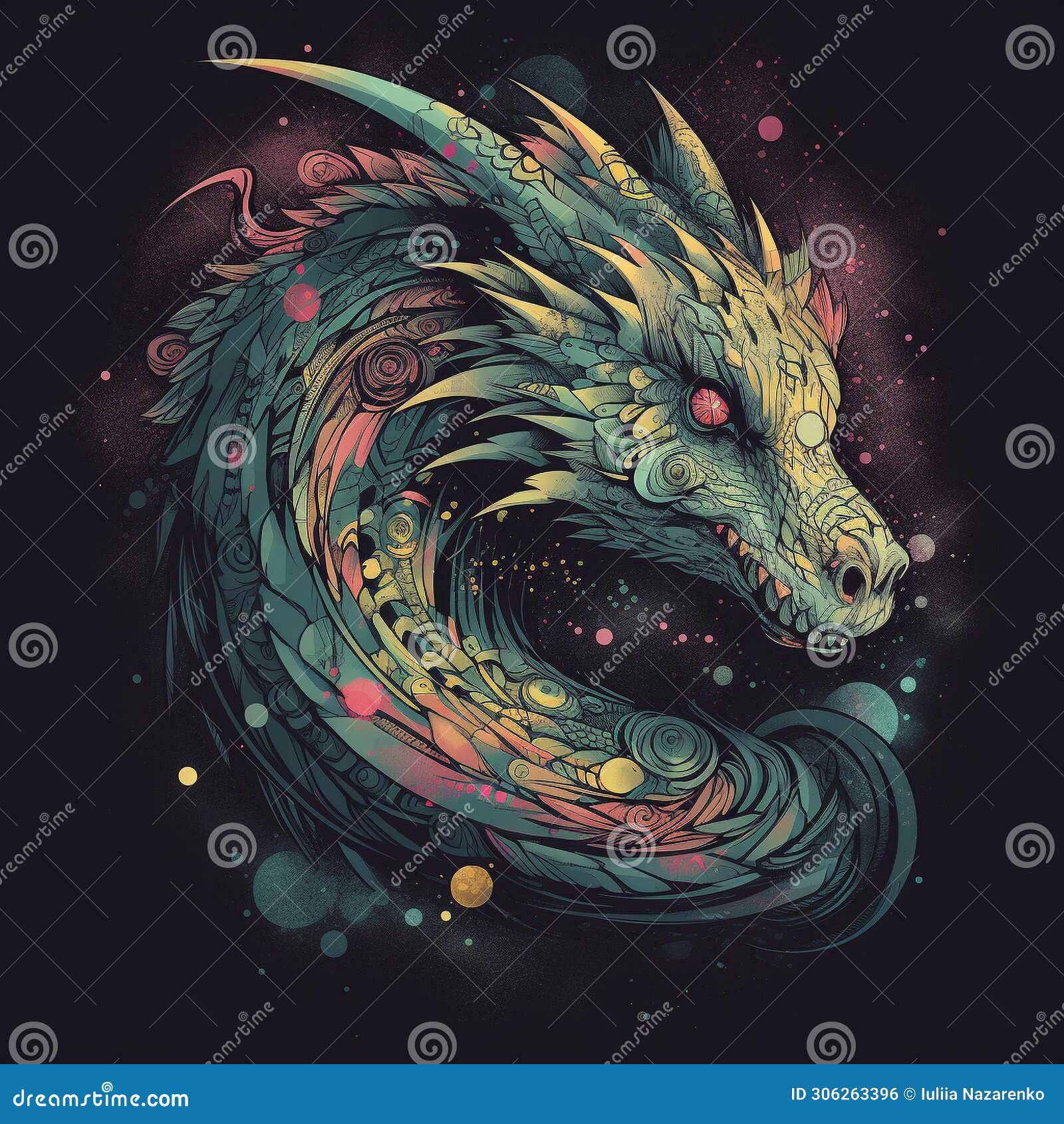 Image of the Modern Dragon. AI Generated Stock Photo - Image of fantasy ...