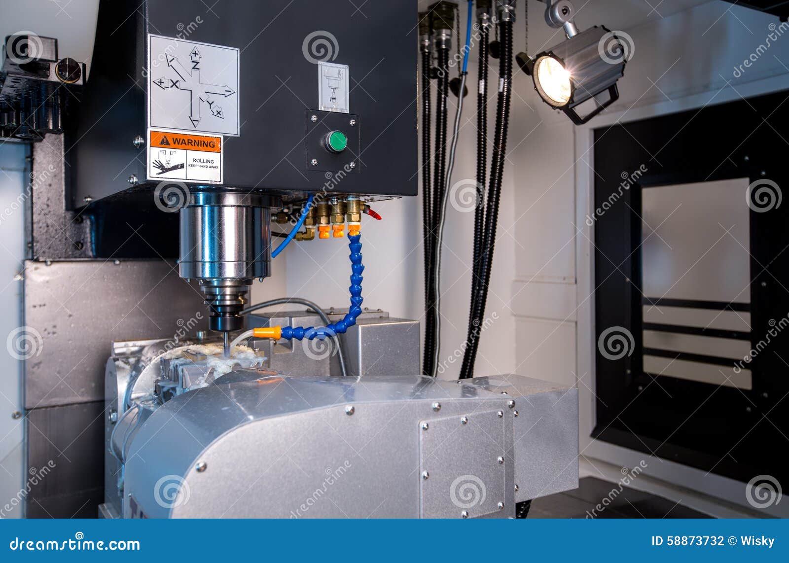 Image of Modern Milling Machine at Workshop Stock Photo - Image of ...