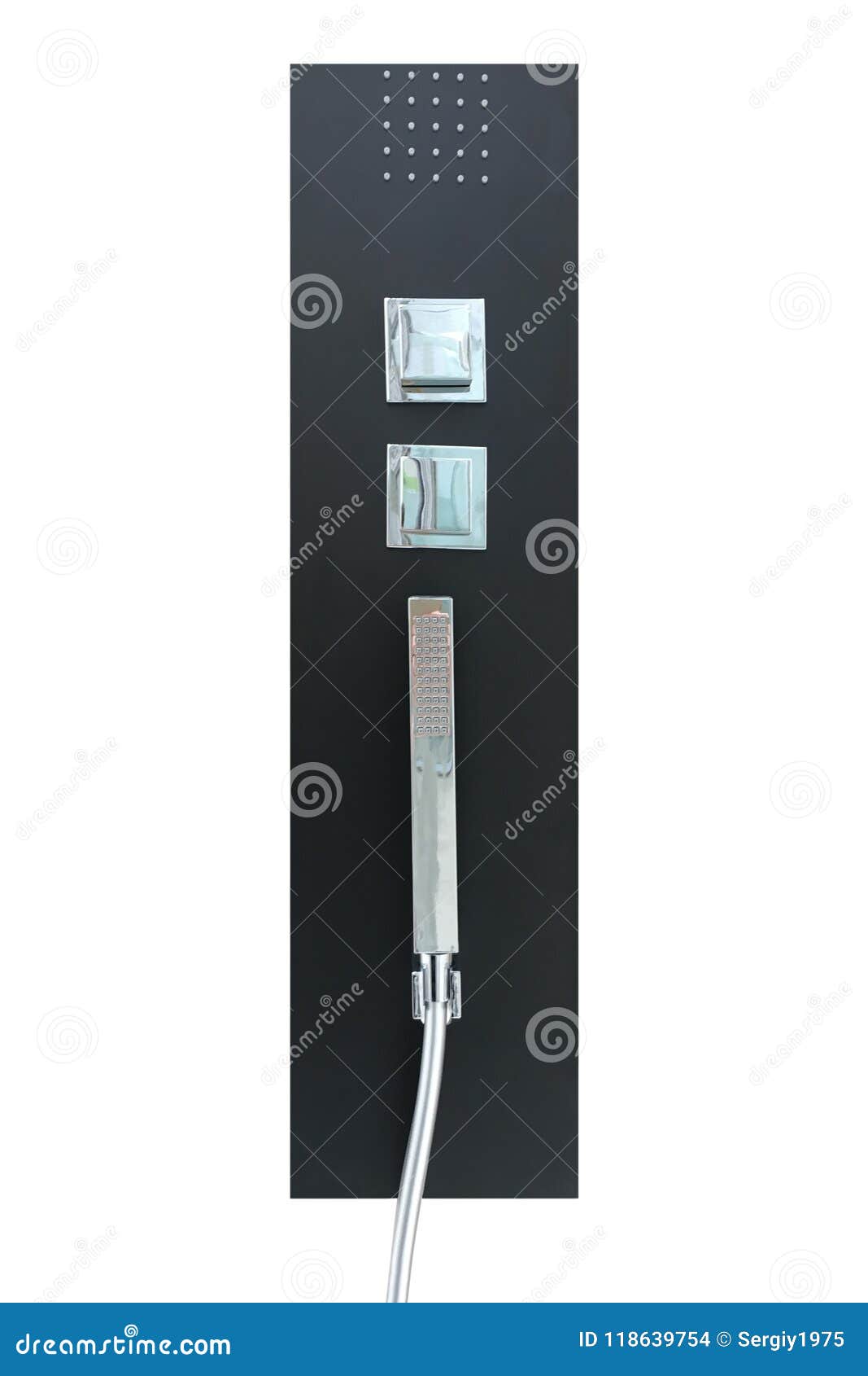 Modern Shower Isolated on White Background Stock Photo - Image of ...