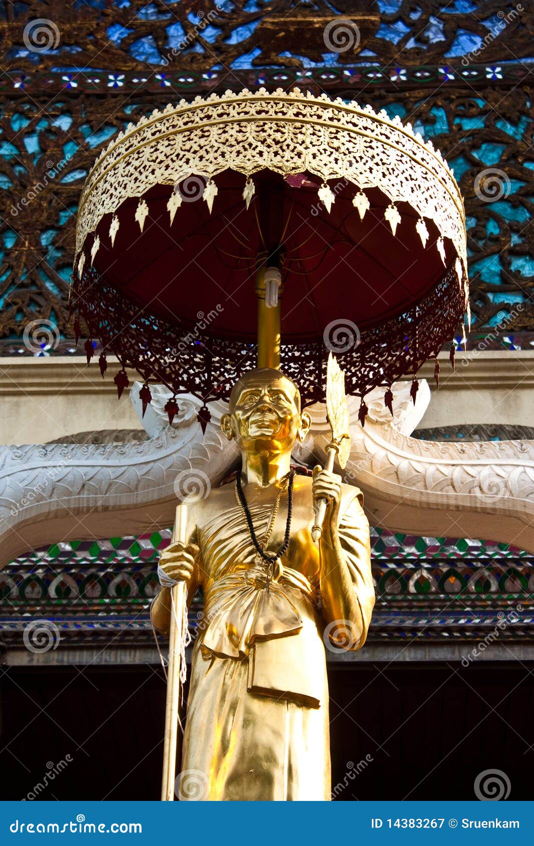 Image of Monk statue stock image. Image of silhouette - 14383267