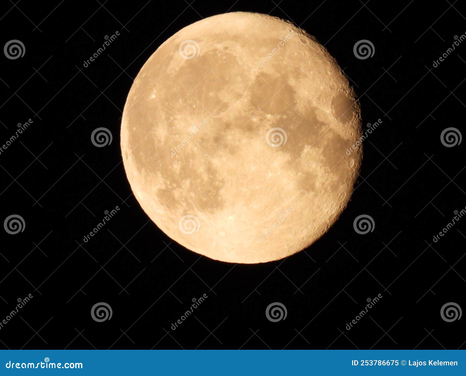 The Image of the Moon by 83.3 Times Zoom without Tripod Stock Image ...