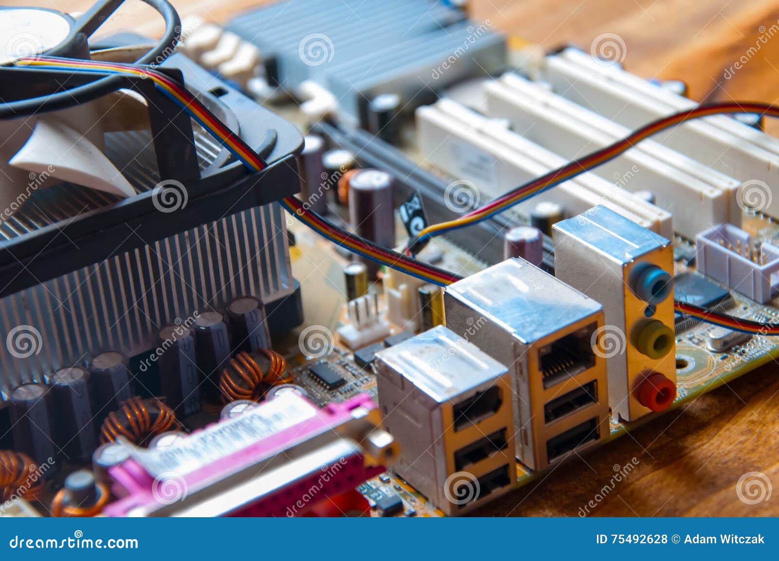 The image of motherboard stock photo. Image of desktop - 75492628
