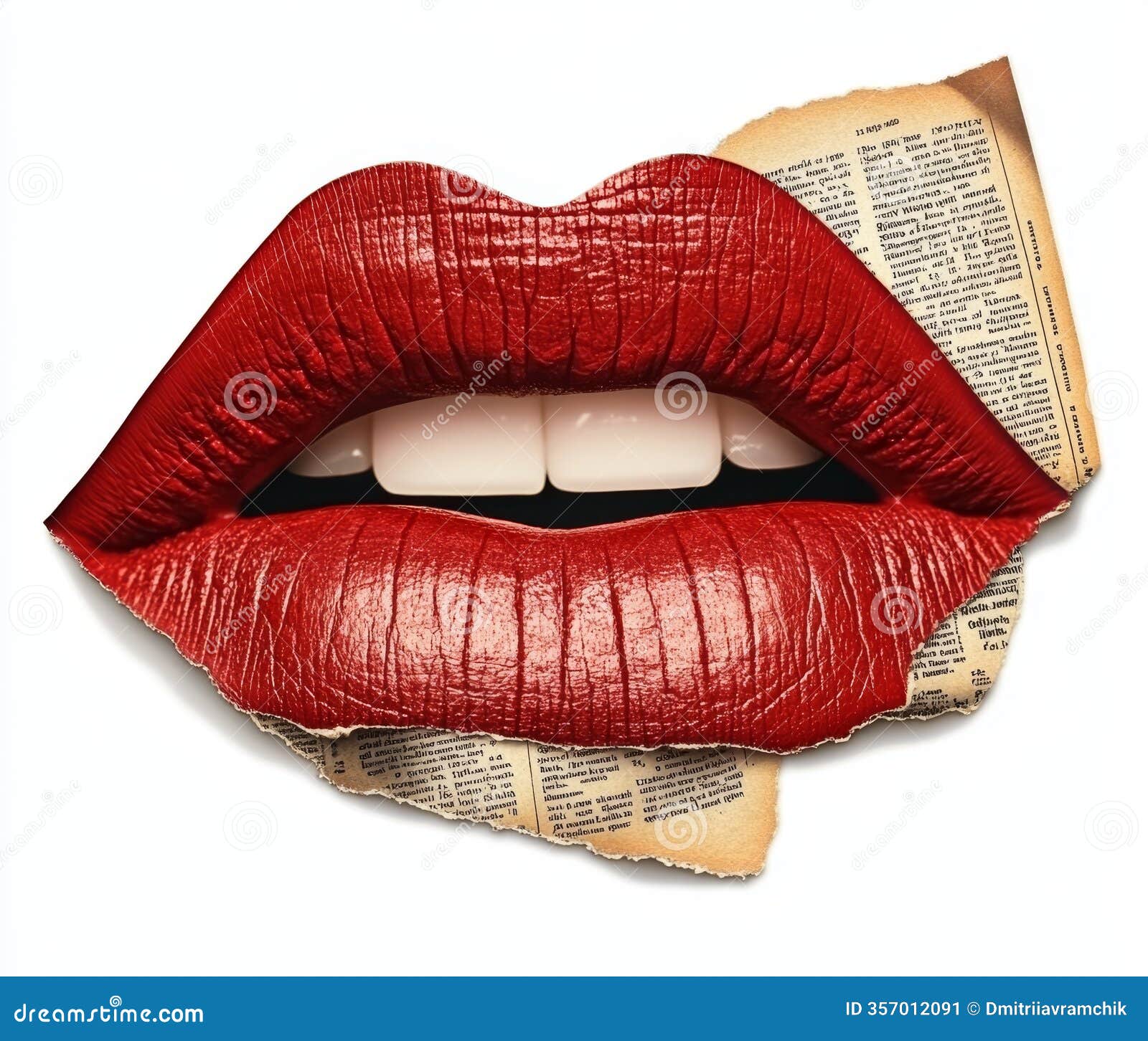 An Image of a Mouth with Red Lipstick Speaking, Created with a ...