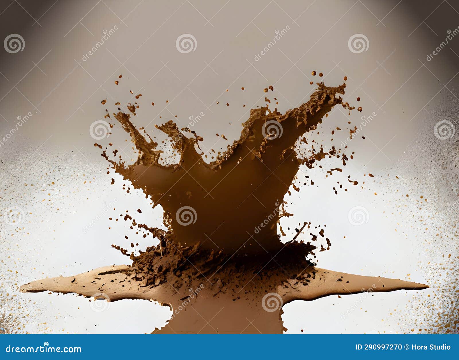 Image of Mud Splashing on the Ground Stock Illustration - Illustration ...