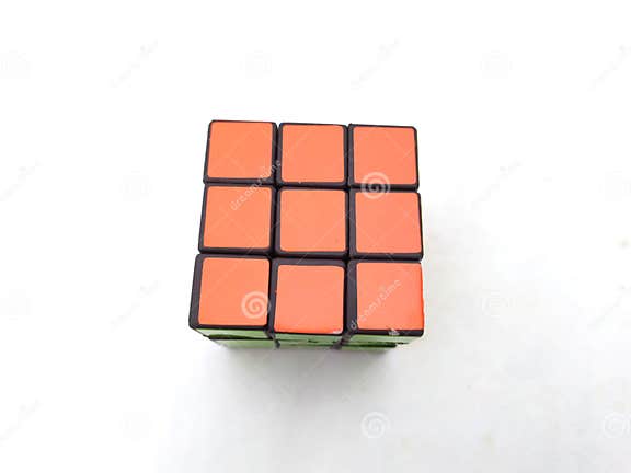 Multi Color Rubik`s Cube for Playing Isolated on a White Background ...