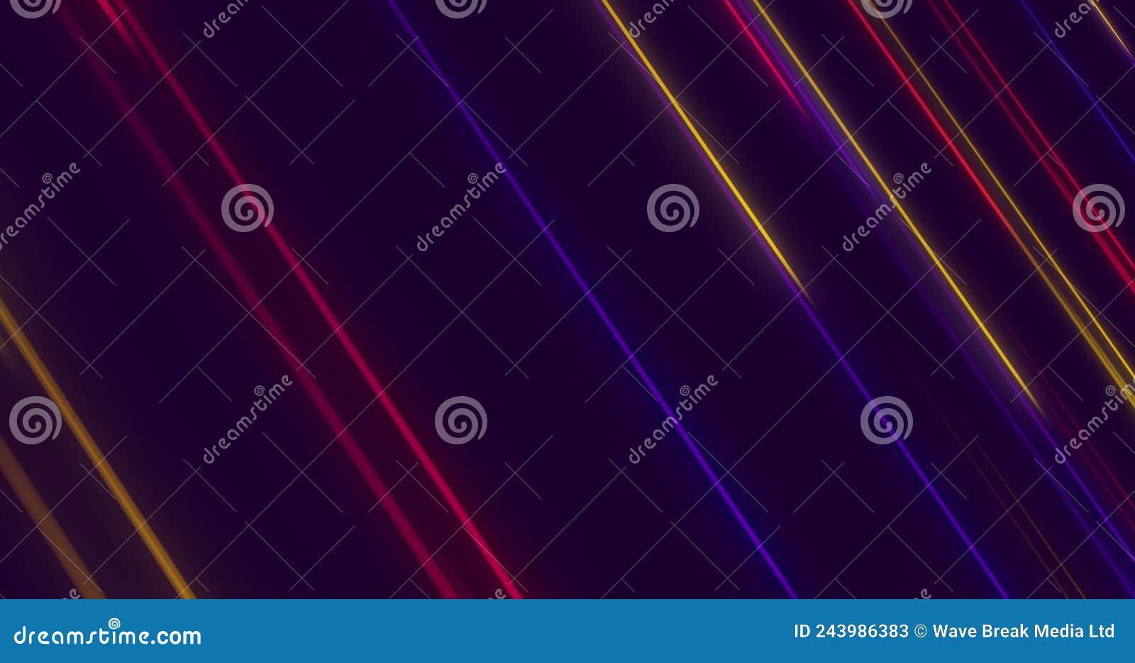 Image of Multi Coloured Neon Light Trails Moving in Hypnotic Motion on ...
