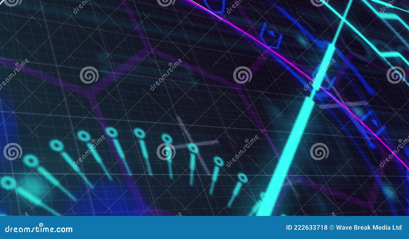 Image of Multi Coloured Scope Scanning with Markers Over Grid ...