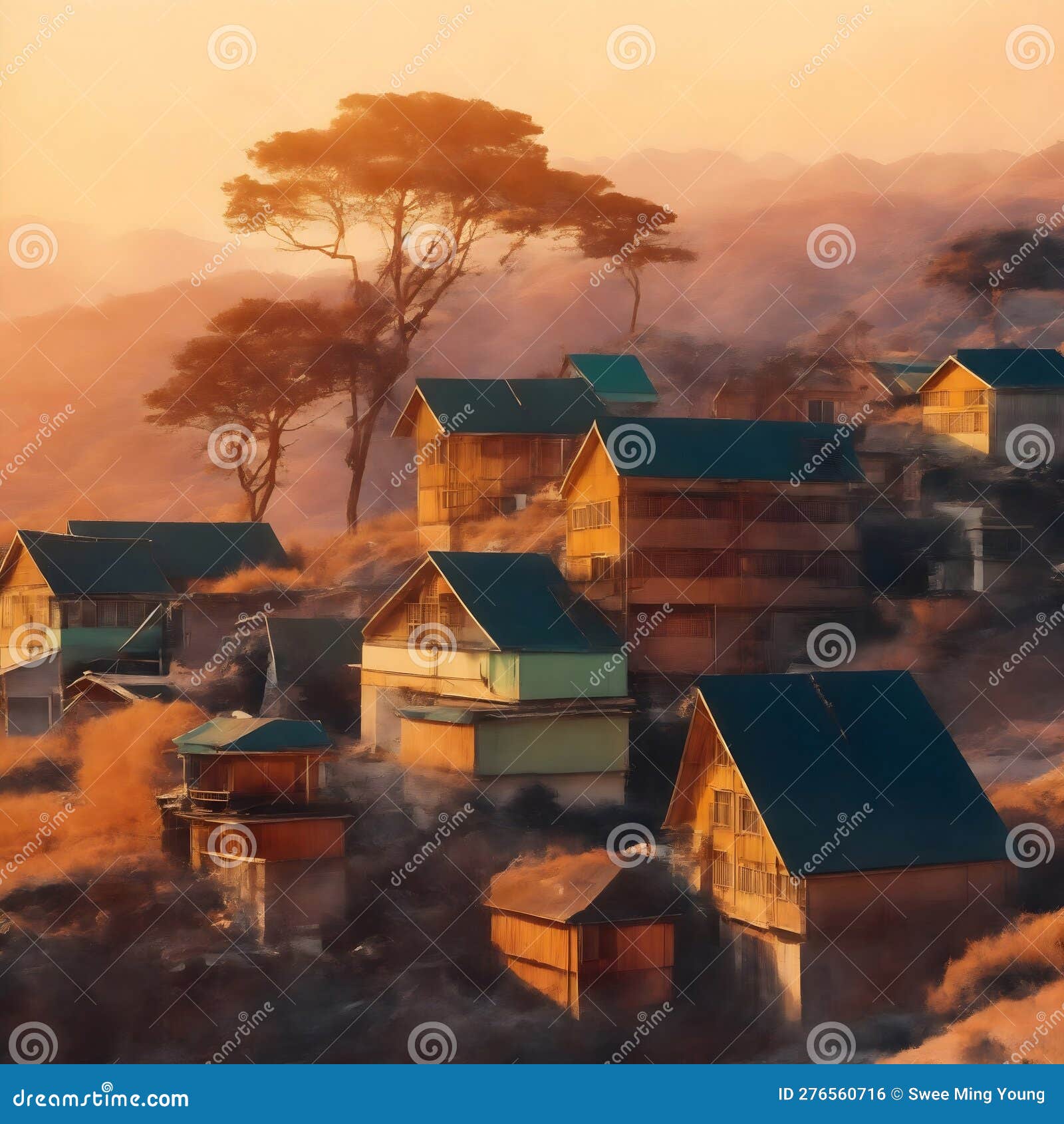 Image of the Multicolored Gigantic Scale Buildings Pile and Stack Up ...