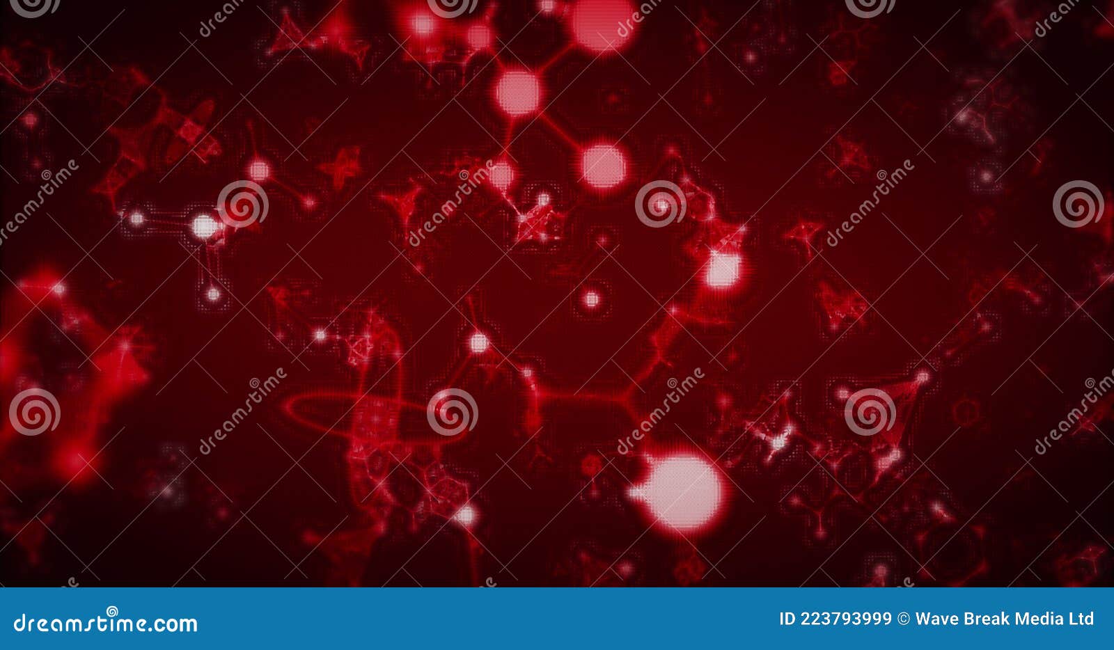 Image of Multiple 3d Glowing Red Molecules Stock Illustration ...