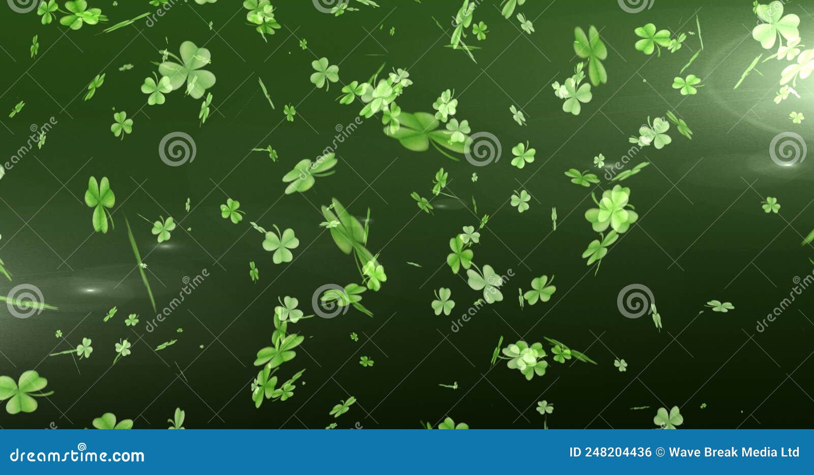 Image Multiple Floating Green Shamrocks Stock Illustration ...