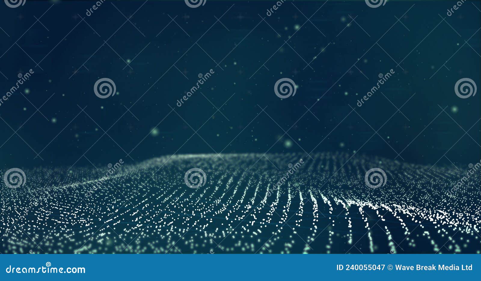 Image of Multiple Floating Light Spots on Blue Background Stock ...
