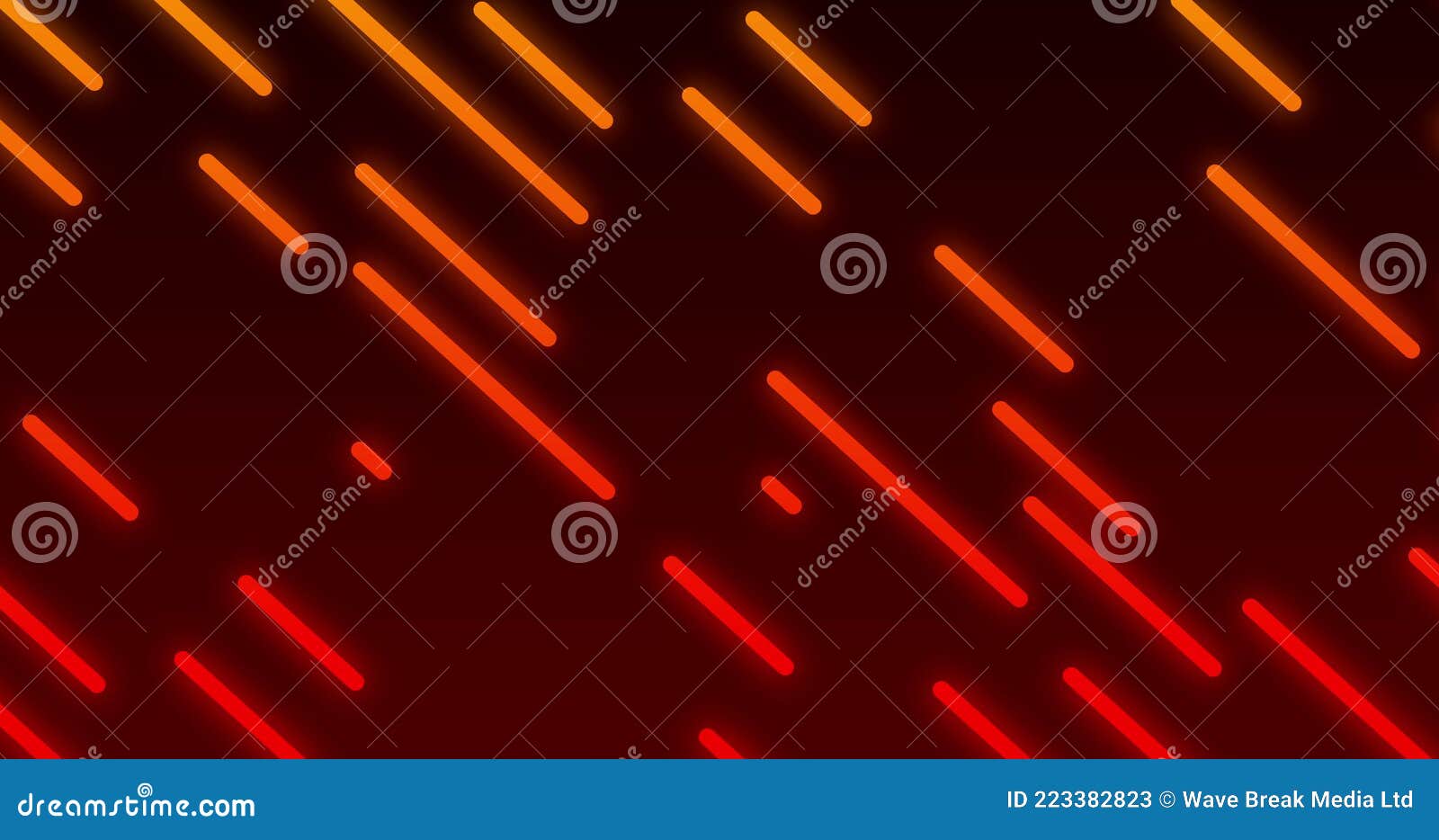 Image of Multiple Glowing Red Diagonal Lines Moving on Seamless Loop ...