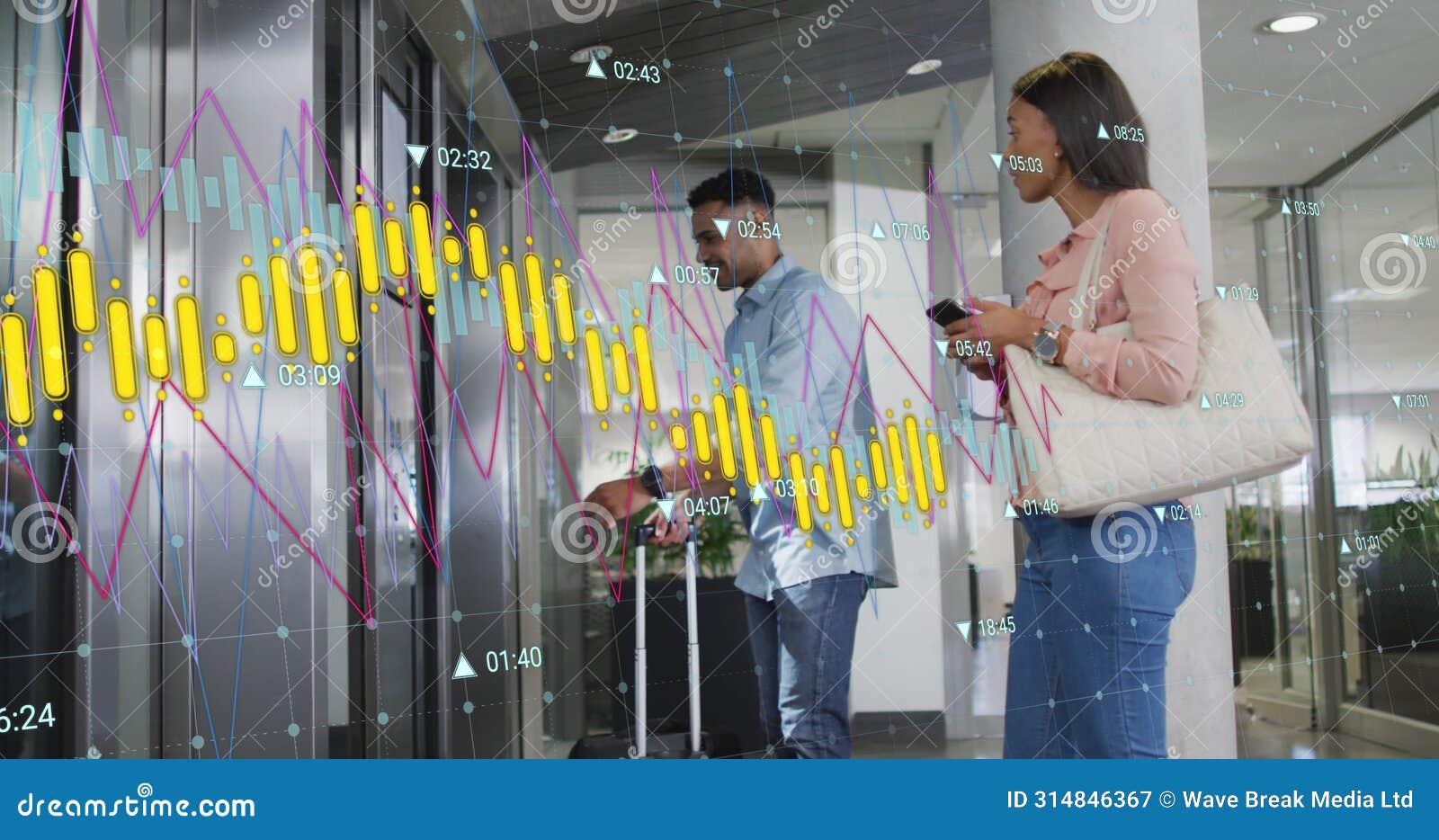 Image of Multiple Graphs with Changing Numbers Over Diverse People ...