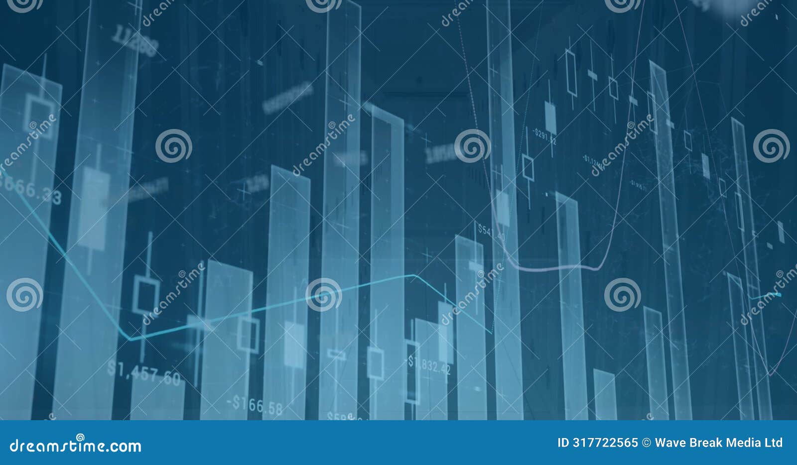 Image of Multiple Graphs and Numbers Changing Over Data Center Room ...