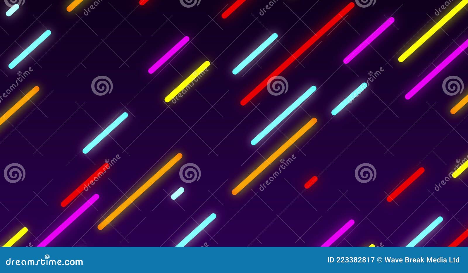 Image of Multiple Multi Colored Glowing Neon Diagonal Lines Moving on ...