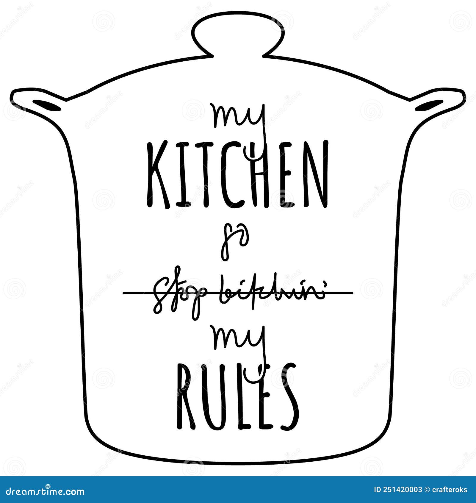 My Kitchen My Rules EPS Vector File Stock Vector - Illustration of ...