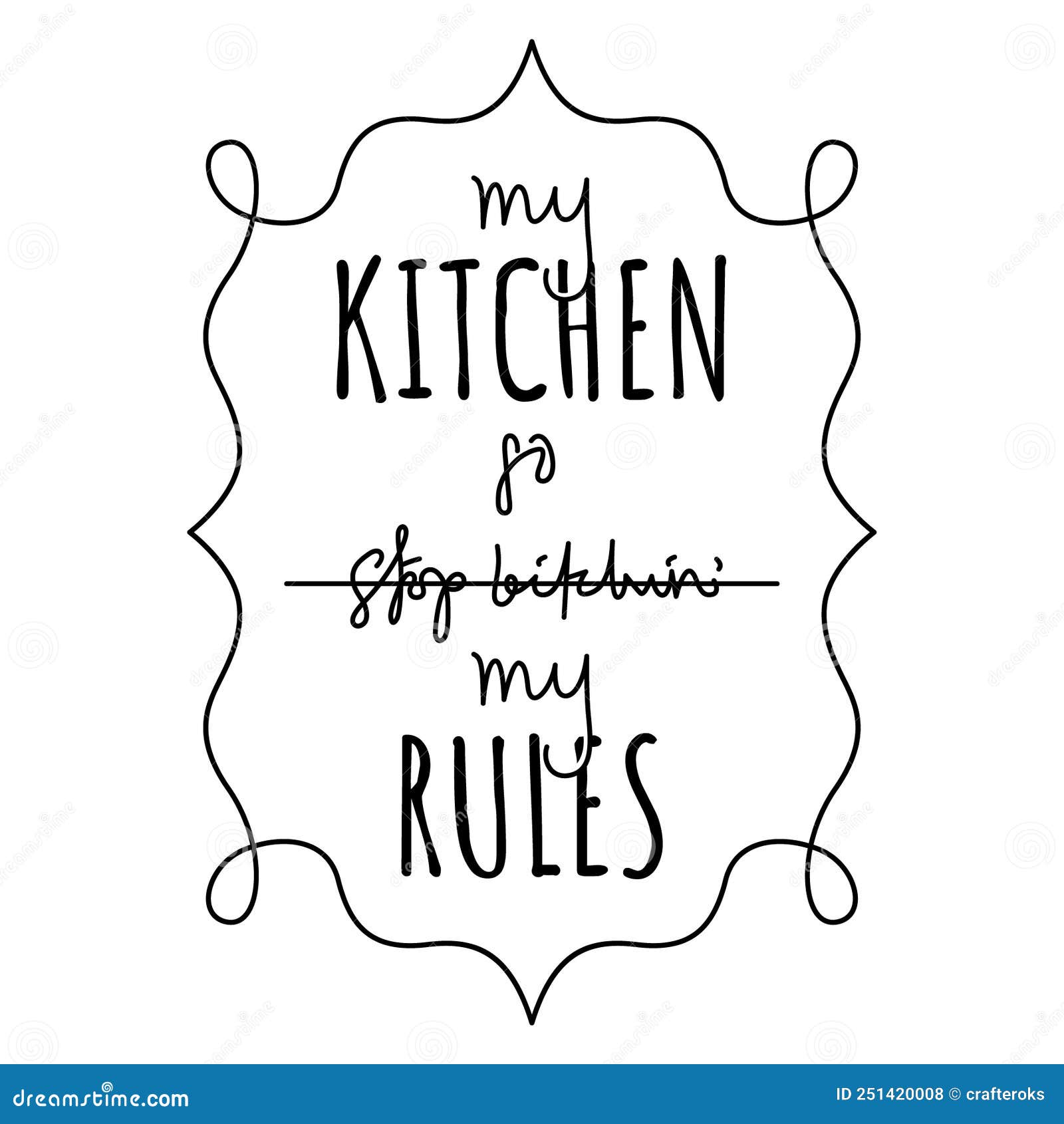 My Kitchen My Rules EPS Vector File Stock Illustration - Illustration ...