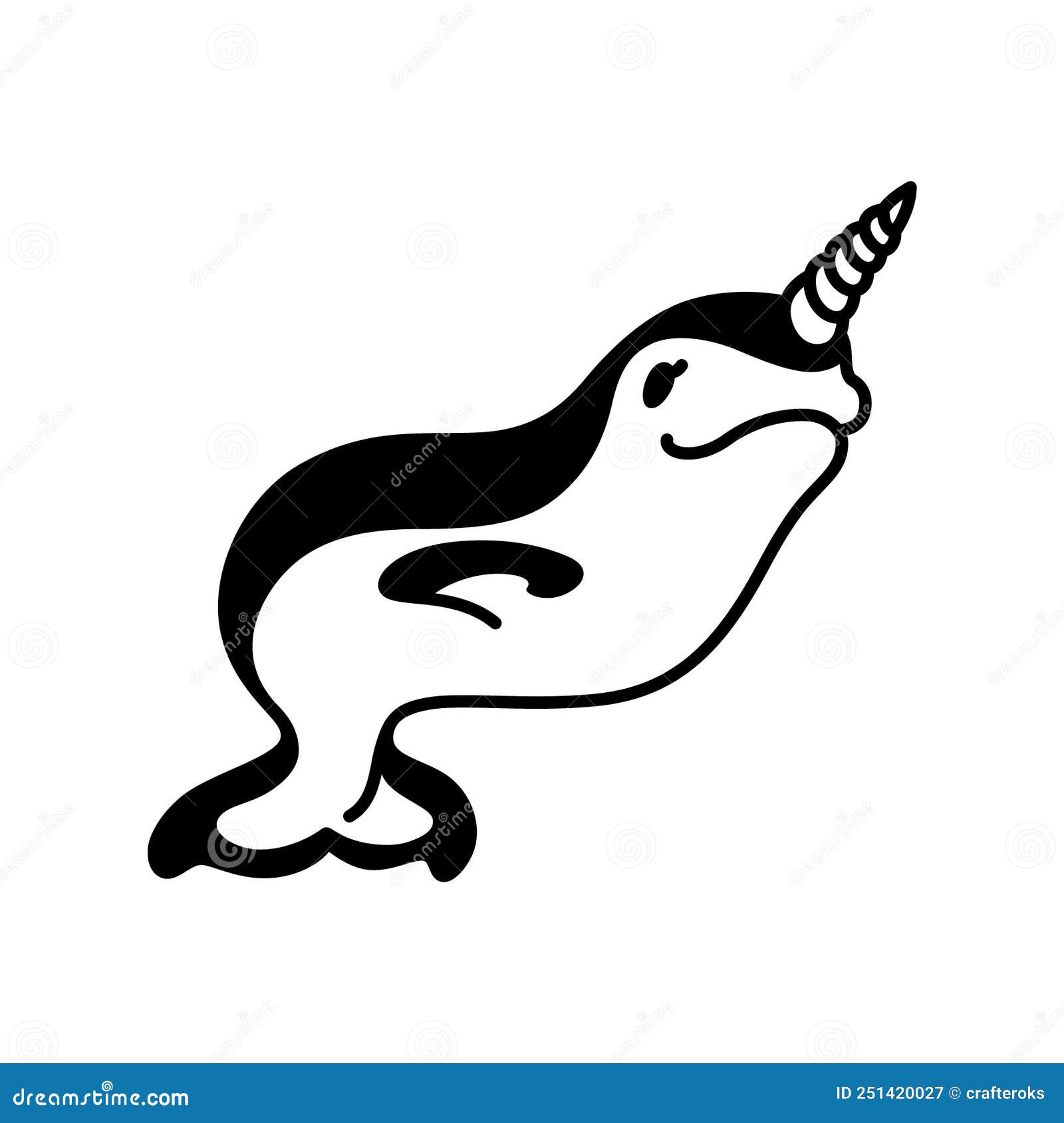 Narwhal EPS vector file stock illustration. Illustration of vector ...