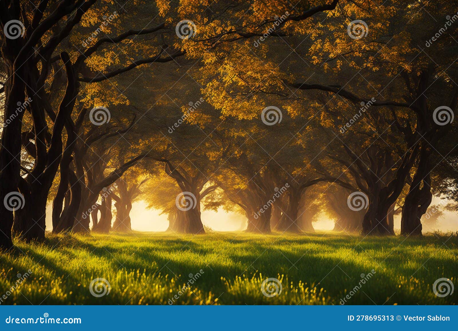 Image Natural Landscape, with Trees. Generate Ai Image Stock Image ...