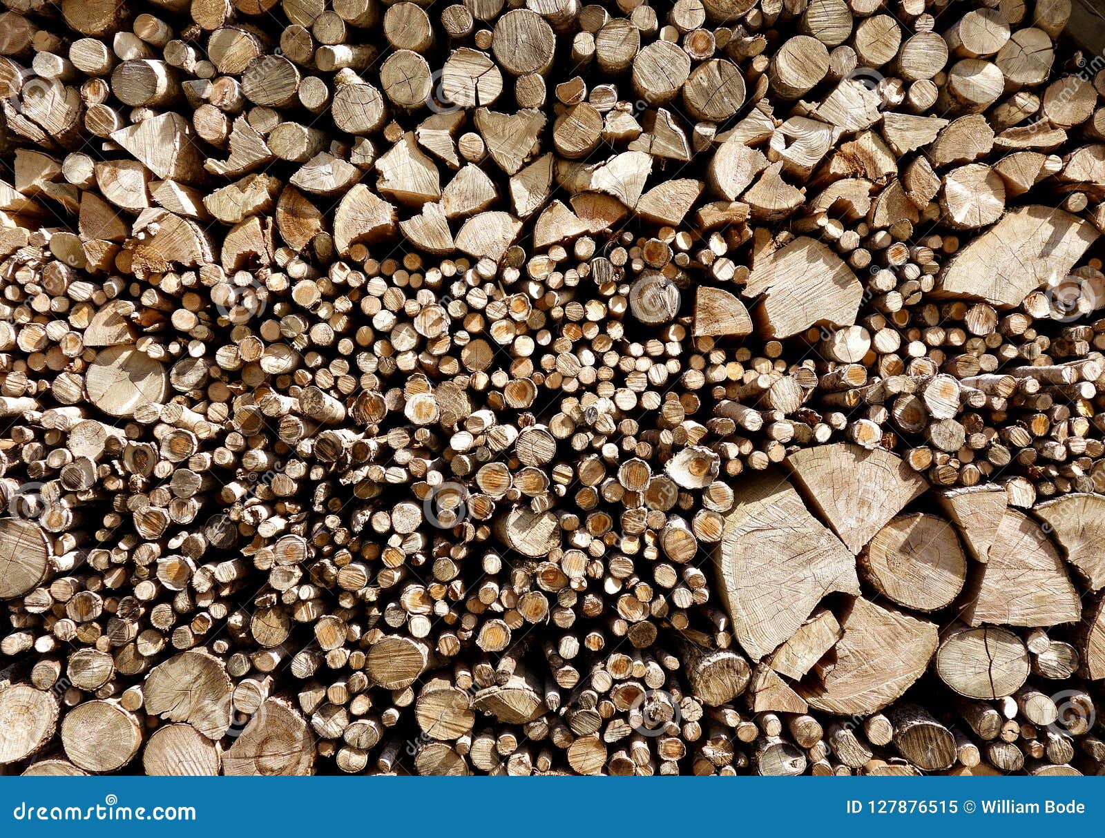 Wood Stack of Various Sizes with Rounds Stock Image - Image of closeup ...