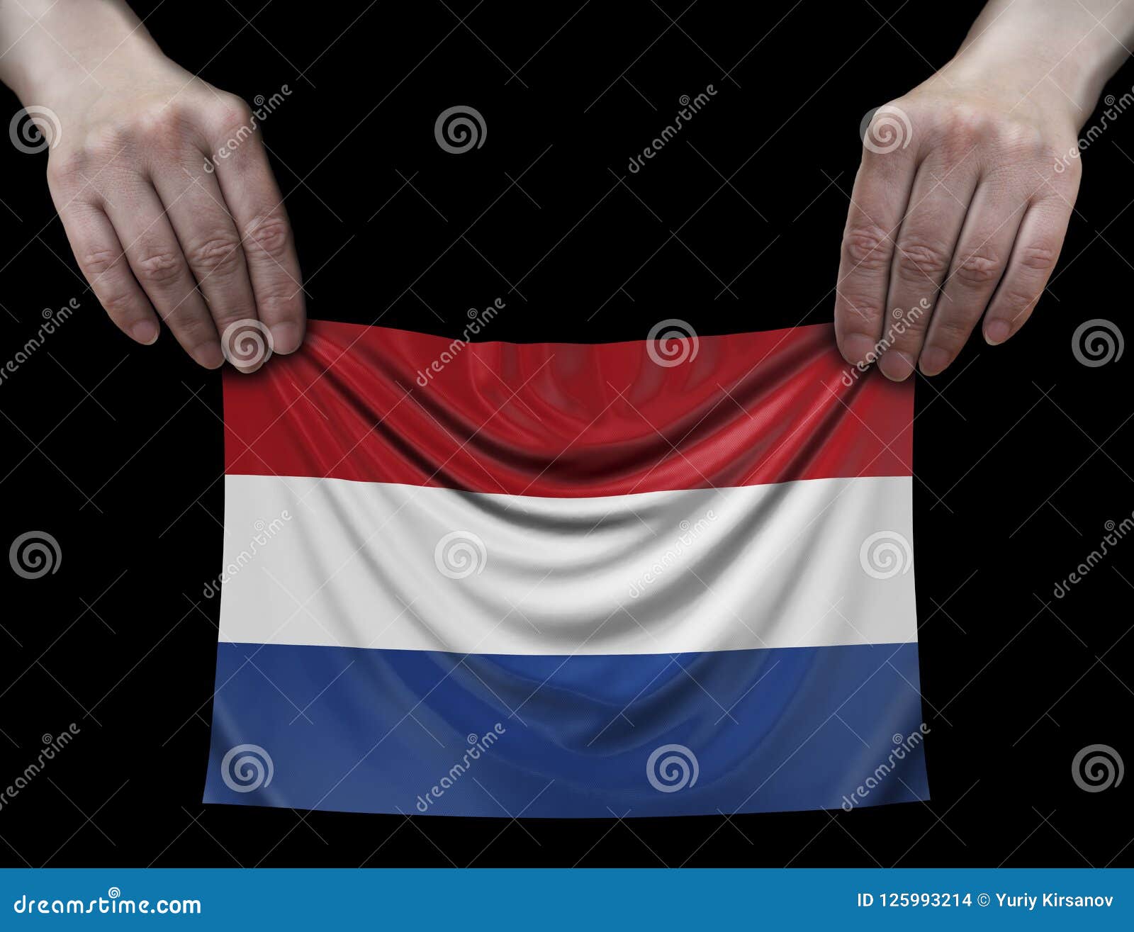 Netherlands flag in hands stock photo. Image of three - 125993214