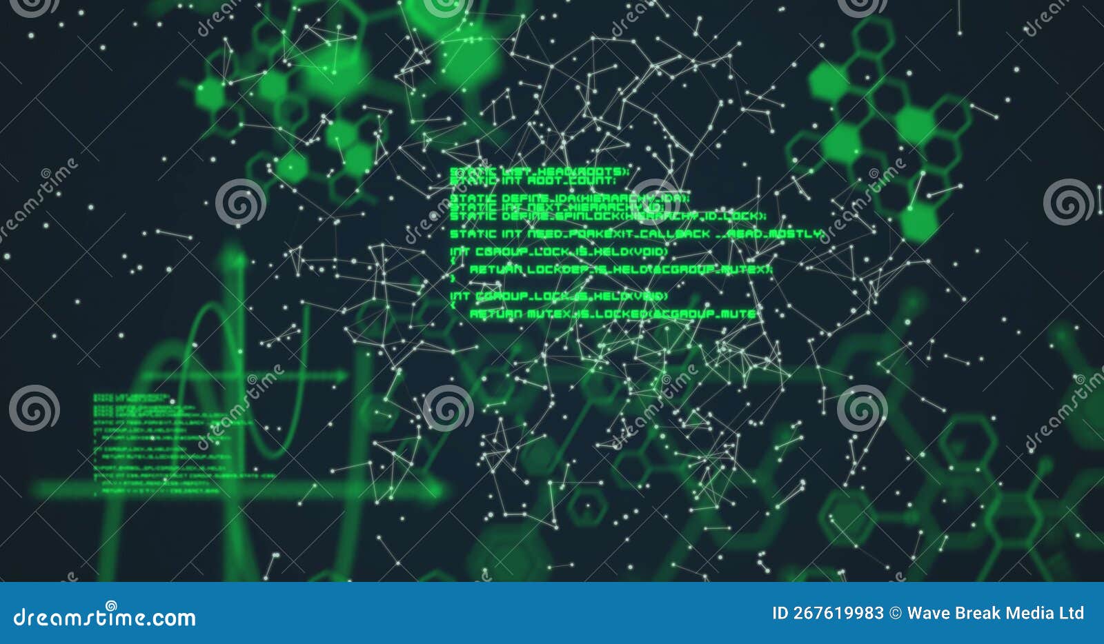 Image of Network of Connections and Data Processing Stock Illustration ...