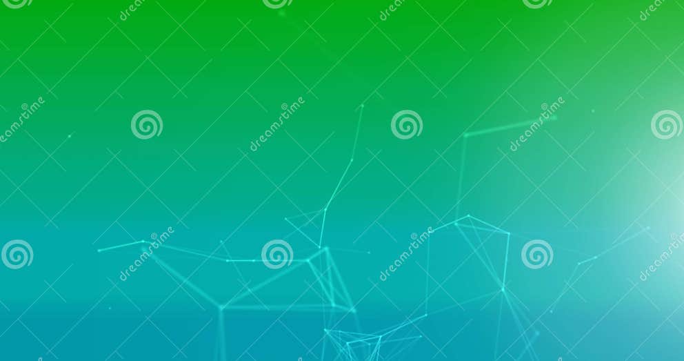 Image of Network of Connections on Green Background Stock Illustration ...