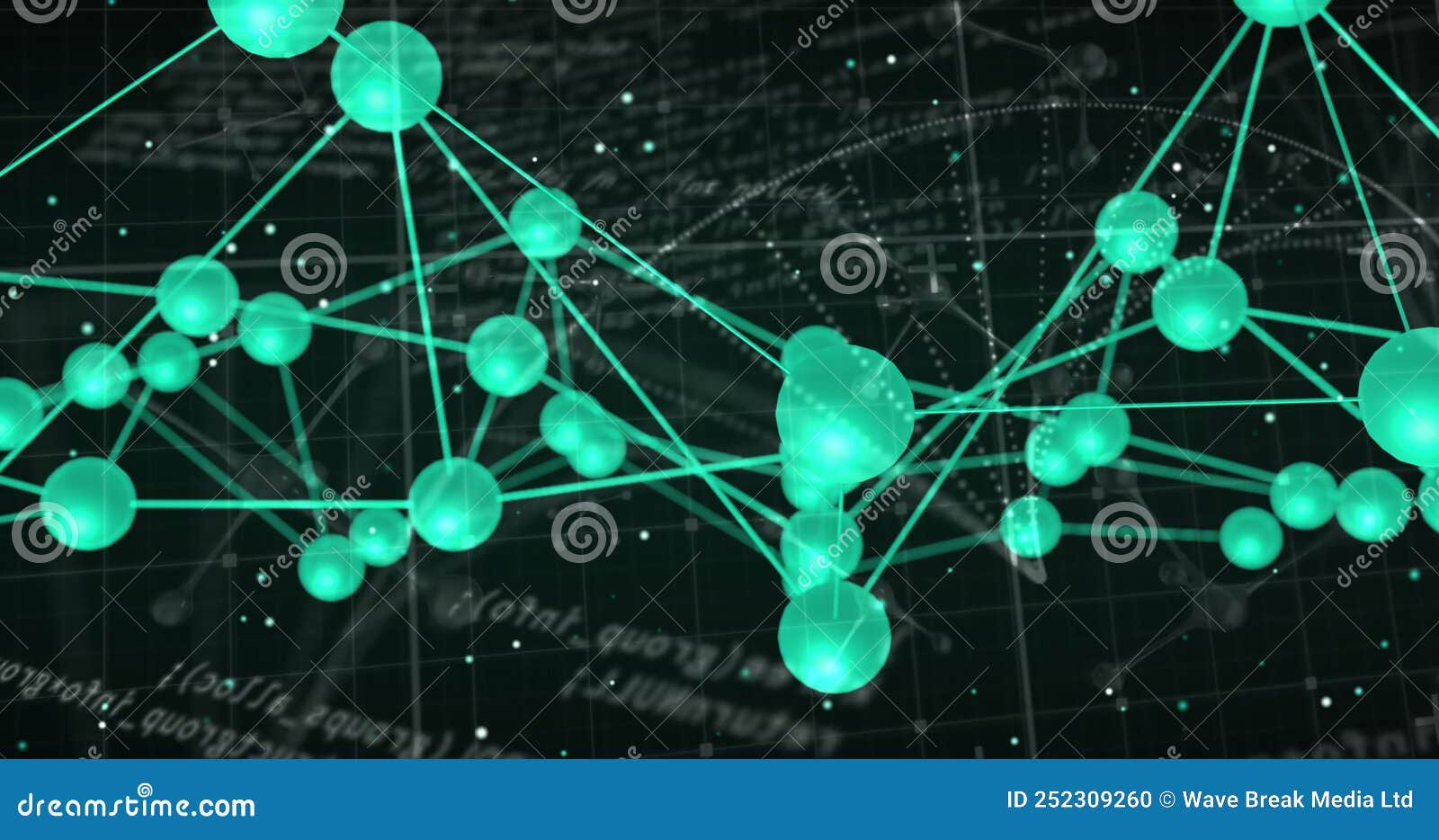 Image of Network of Connections Over Black Background Stock ...