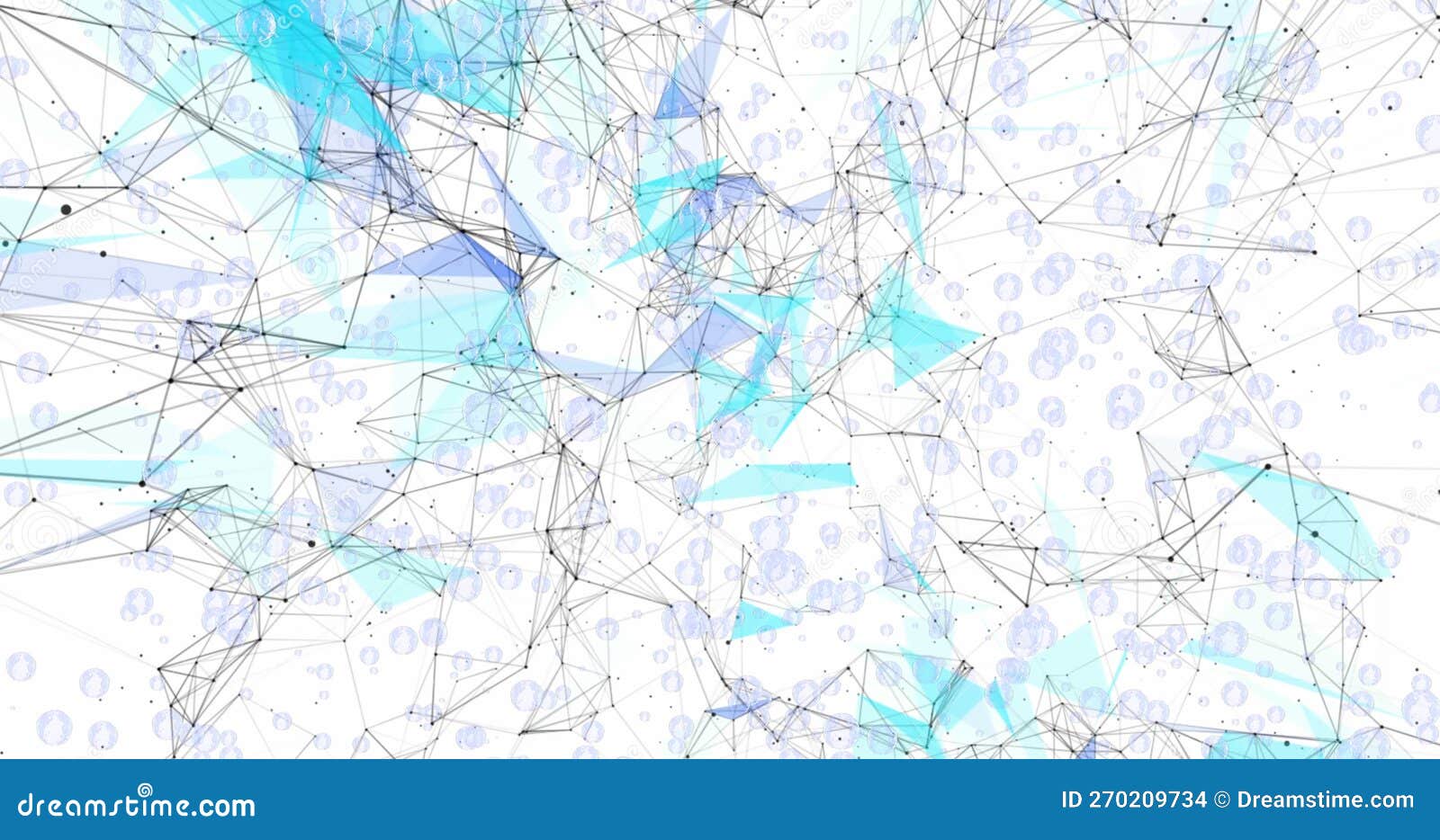 Image of Network of Connections Over Bubbles on White Background Stock ...