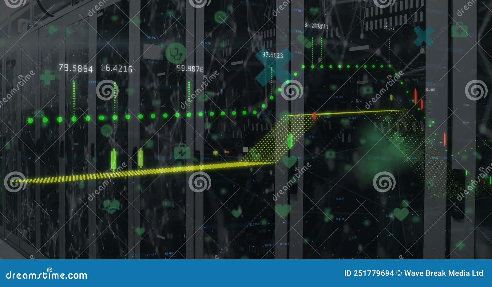 Image of Network of Connections Over Financial Data Processing and ...