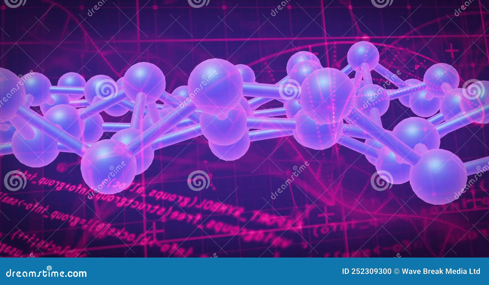 Image of Network of Connections Over Pink Background Stock Illustration ...