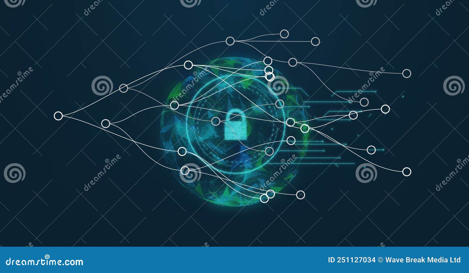 Image of Network of Connections with People Icons Over Glowing ...