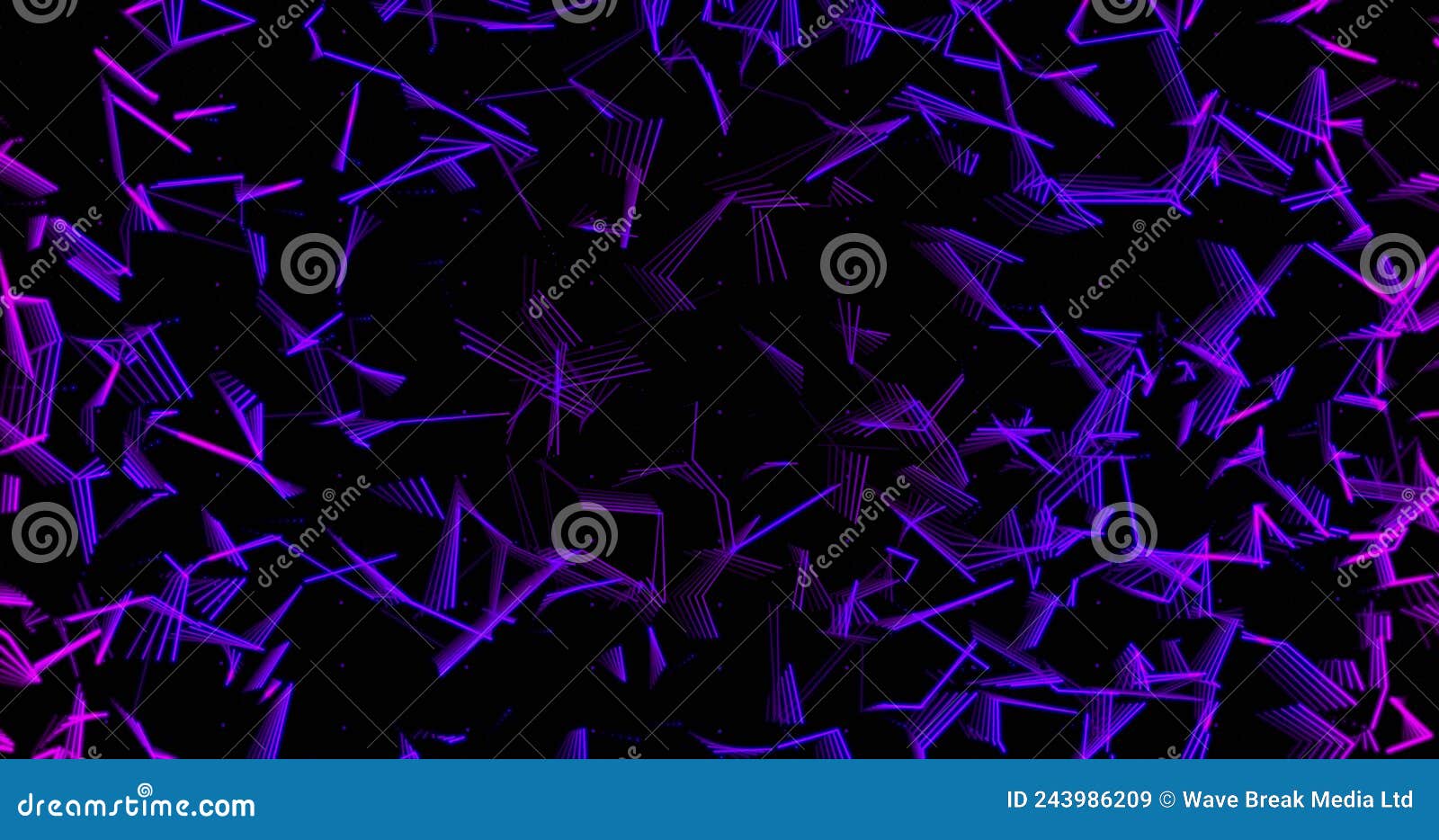 Image of Network of Glowing Purple Connections on Black Background ...