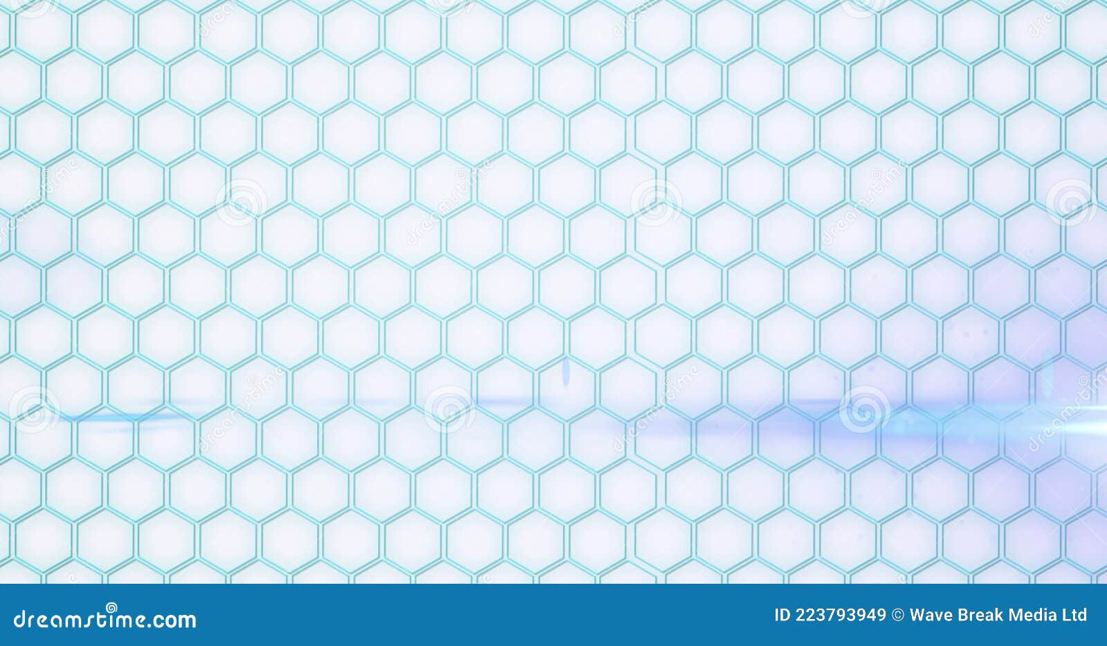 Image of Network of Interconnected Glowing Blue Hexagons Stock ...