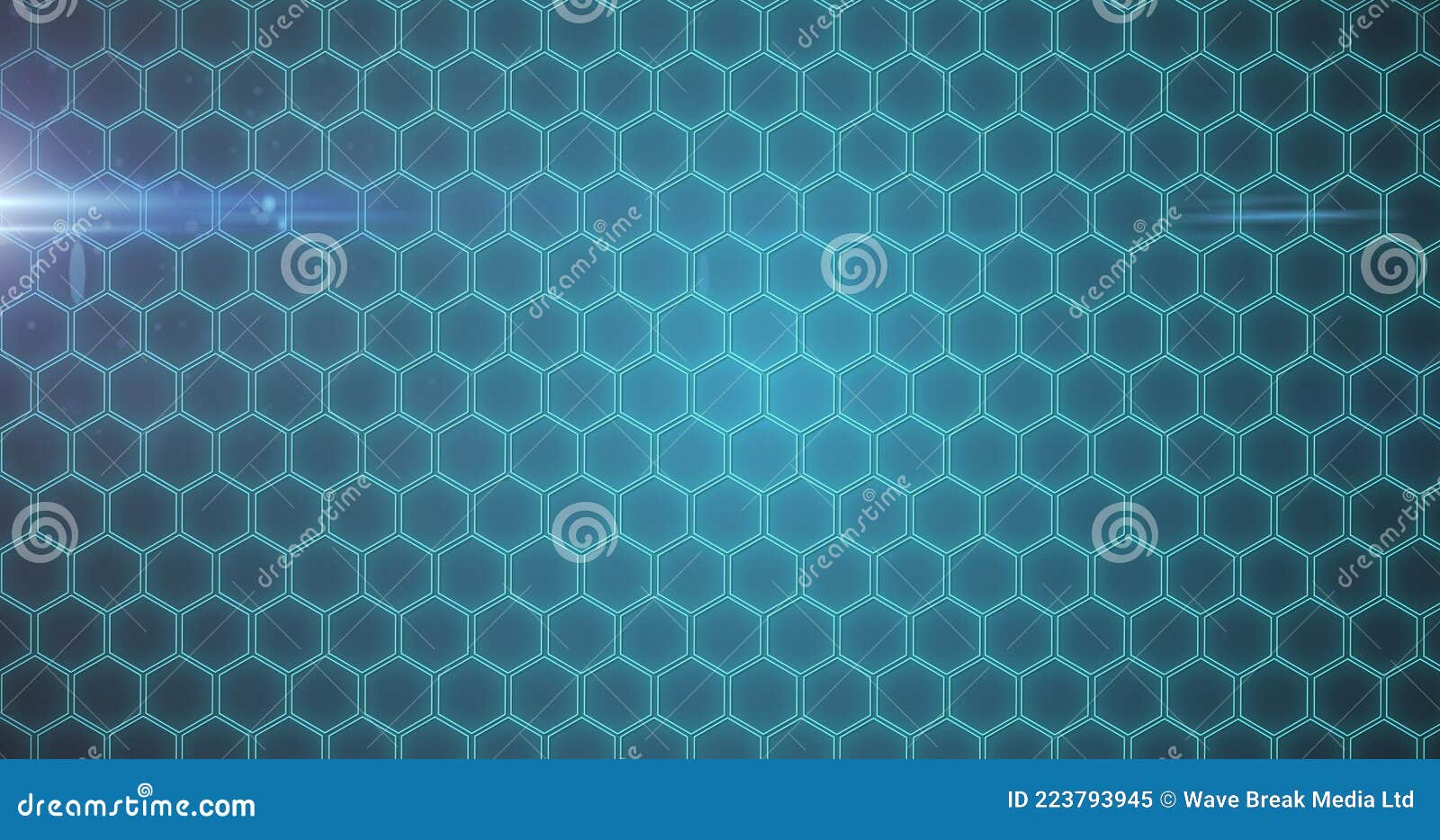 Image of Network of Interconnected Glowing Green Hexagons Stock ...