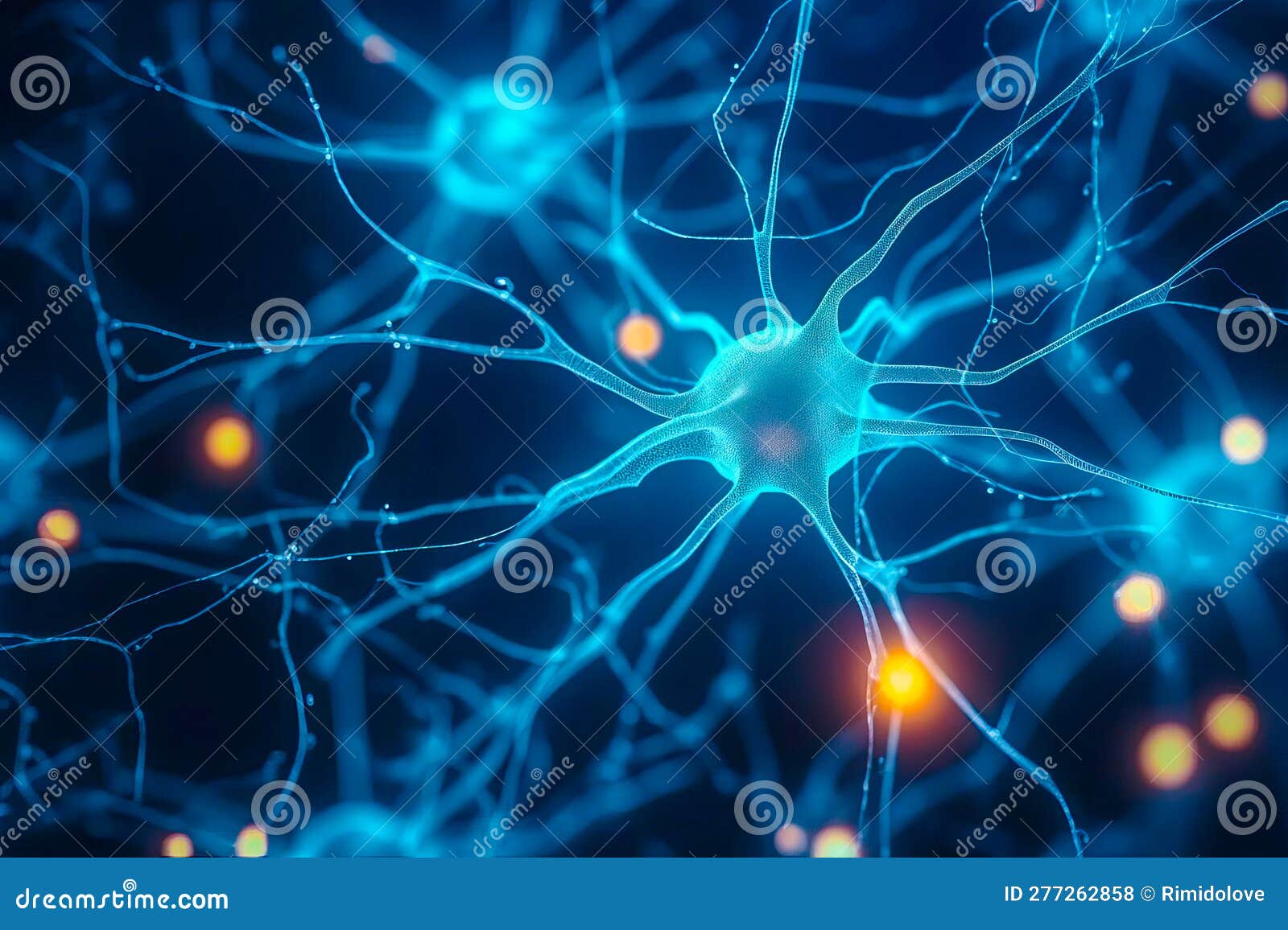 An Image of Neurons Active during the Execution of a Complex Task, Such ...