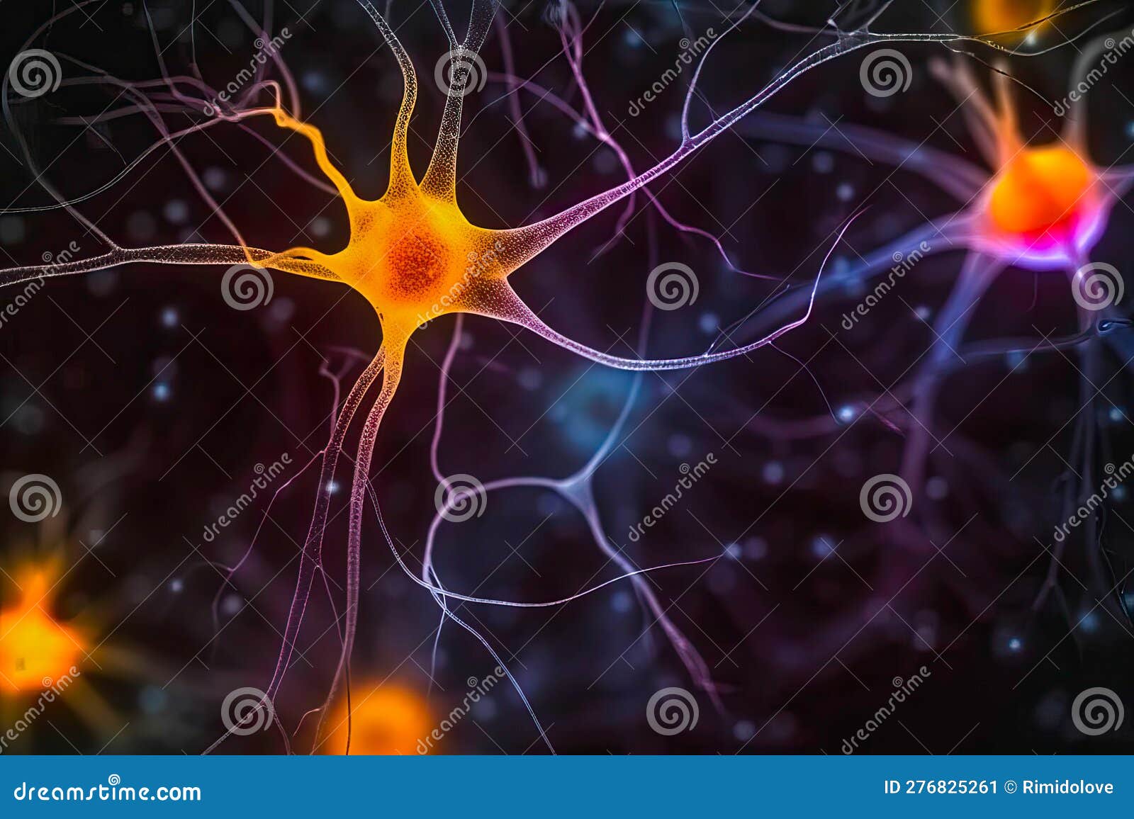An Image of Neurons Involved in the Perception of Color, Such As those ...
