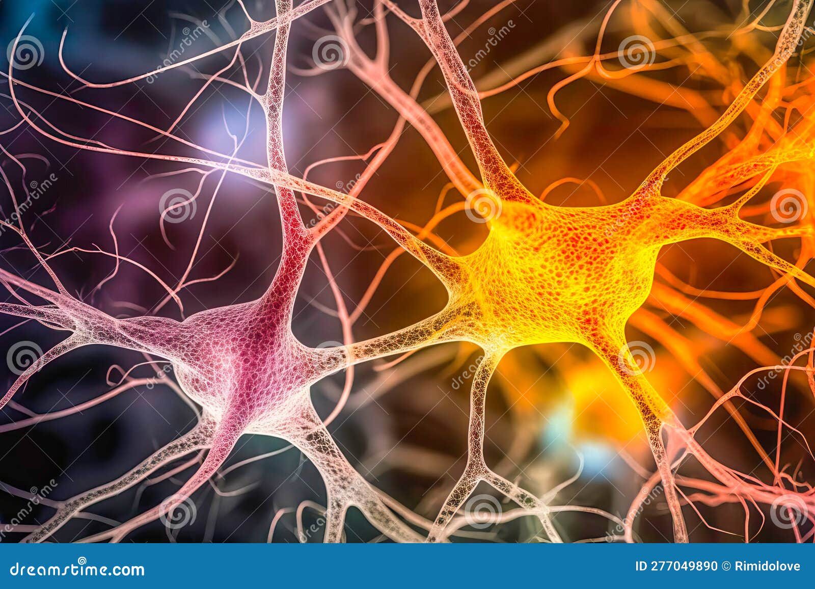 An Image of Neurons Involved in the Regulation of Social Behavior, Such ...