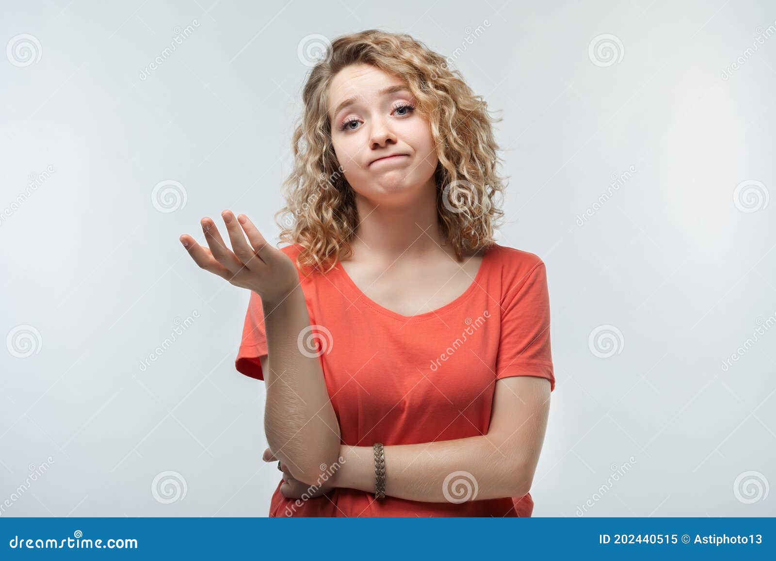 Image of Nice Brooding Woman Thinking and Looking Aside. Human Emotions ...