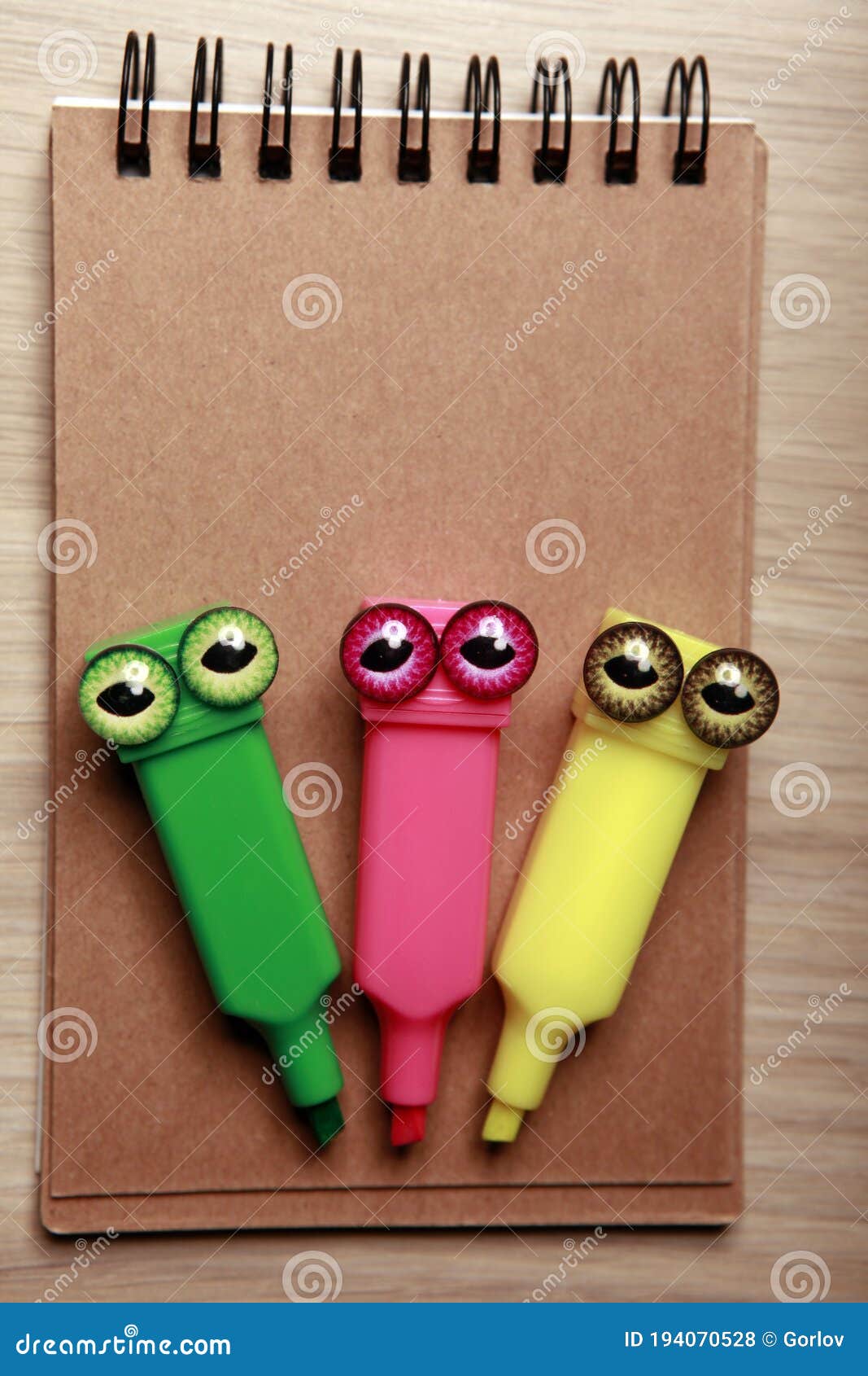 Image of Notepad Marker Wooden Desk Stock Photo - Image of markers ...