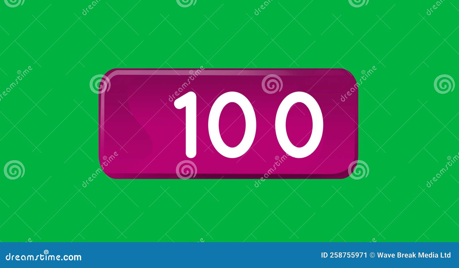 Image of 100 Notifications on Green Background Stock Illustration ...