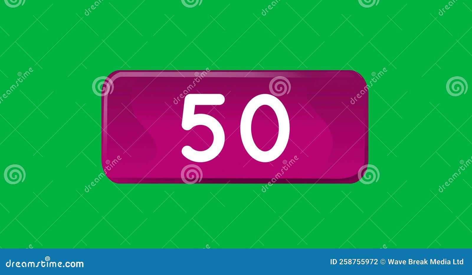 Image of 50 Notifications on Green Background Stock Illustration ...